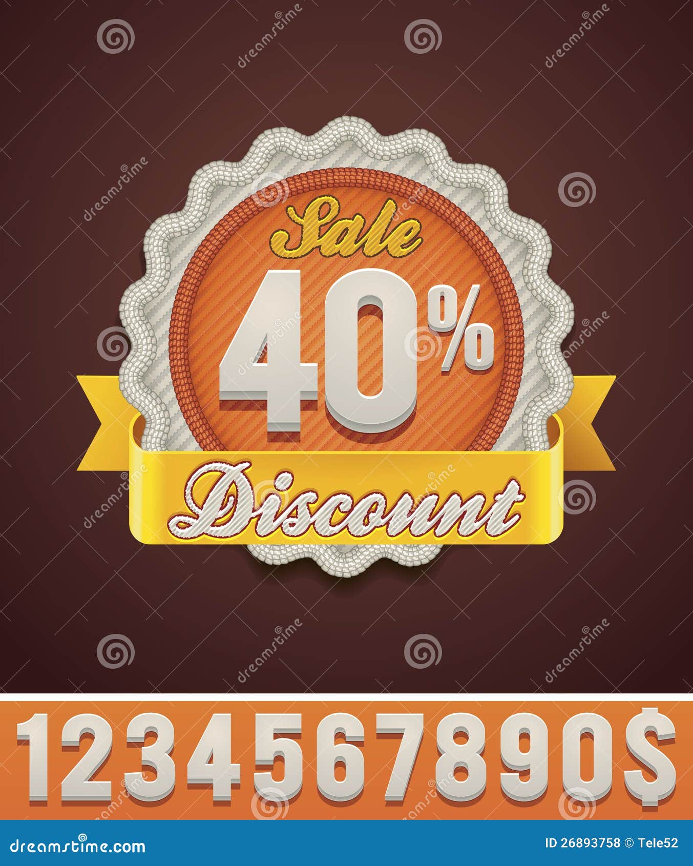 Vector discount badge stock vector. Illustration of canvas - 26893758
