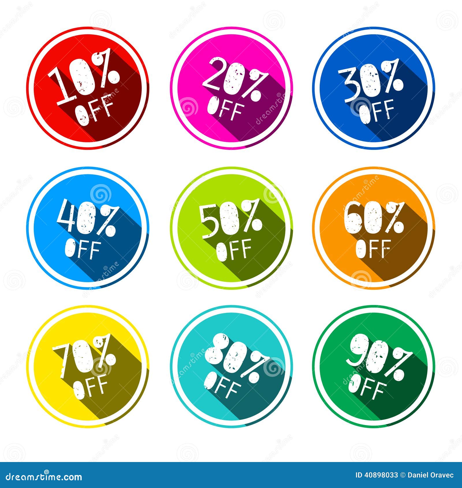 Vector Discount Stickers - Labels Set Stock Vector - Illustration of ...