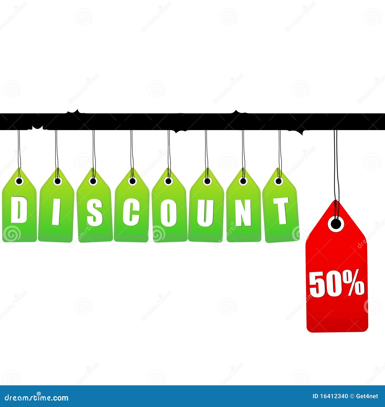 Vector discount tag stock illustration. Illustration of business - 16412340