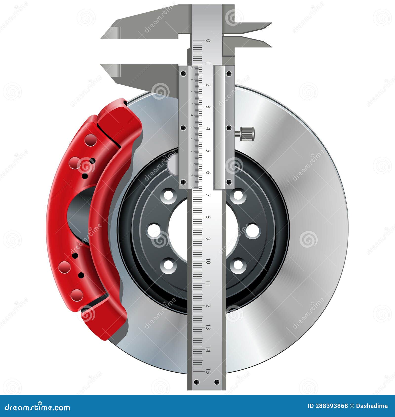 Vector Disk Brake With Calipers | CartoonDealer.com #288393868