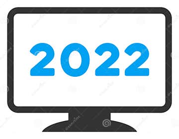 2022 Display Vector Flat Icon Stock Illustration - Illustration of year ...