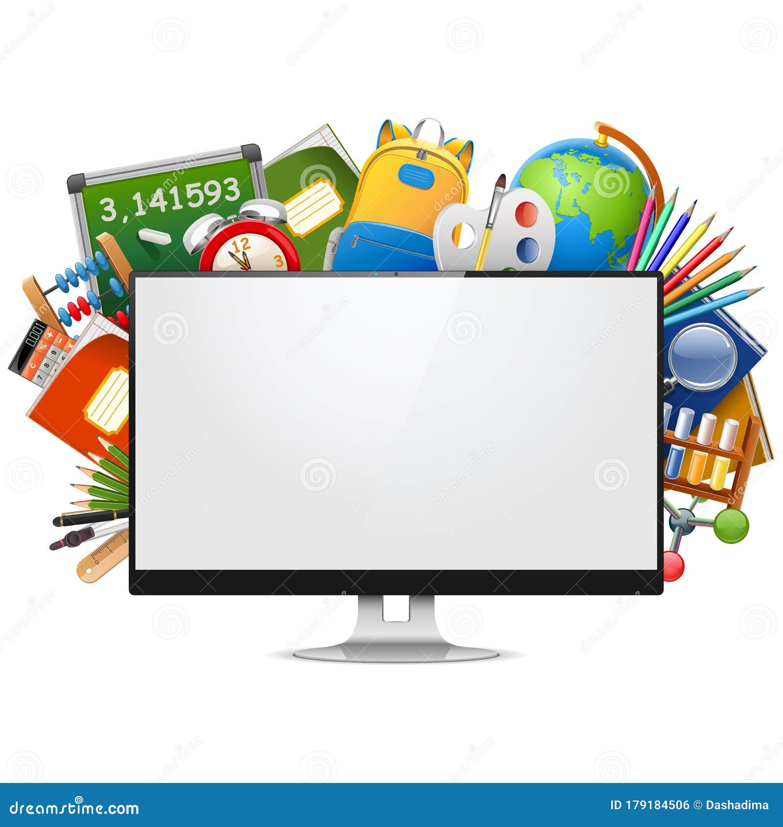 Vector Distance Learning Concept Stock Vector - Illustration of online ...