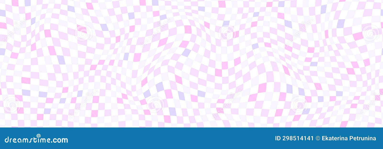 Vector Distorted Checkered Seamless Pattern. Groovy Twisted Grid ...