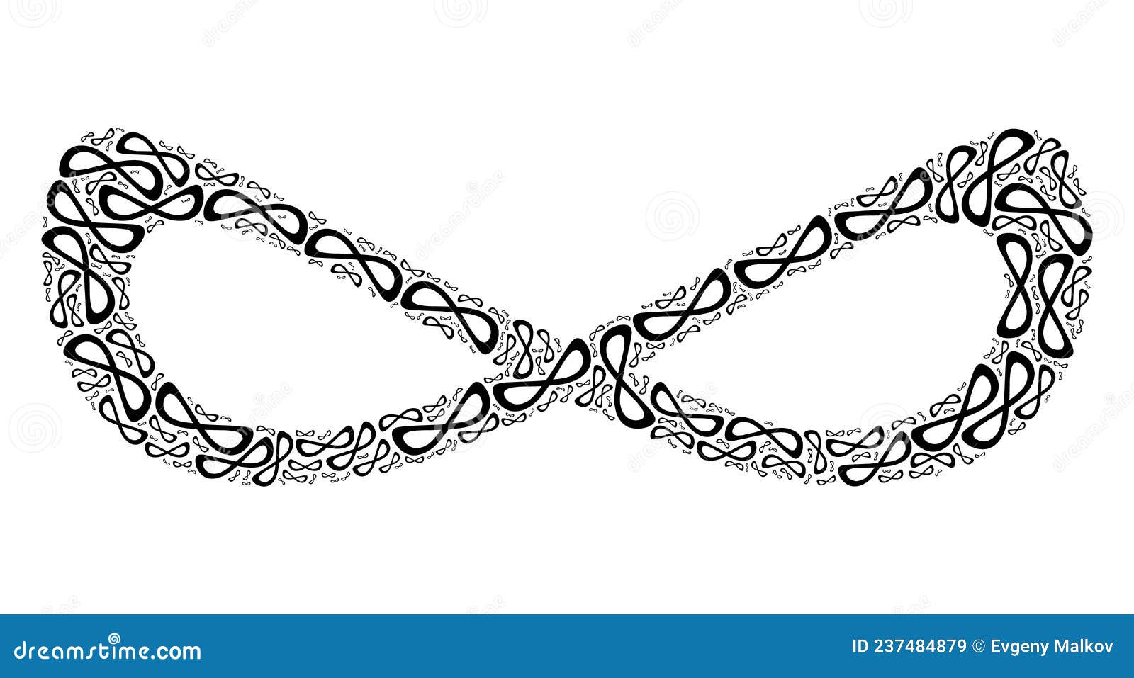 Distorted Infinity Recursive Icon Mosaic of Self Icons Stock Vector ...