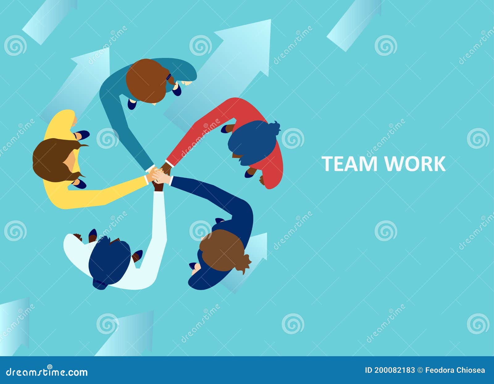 Vector of Diverse Women Putting Their Hands Together As a Symbol of ...