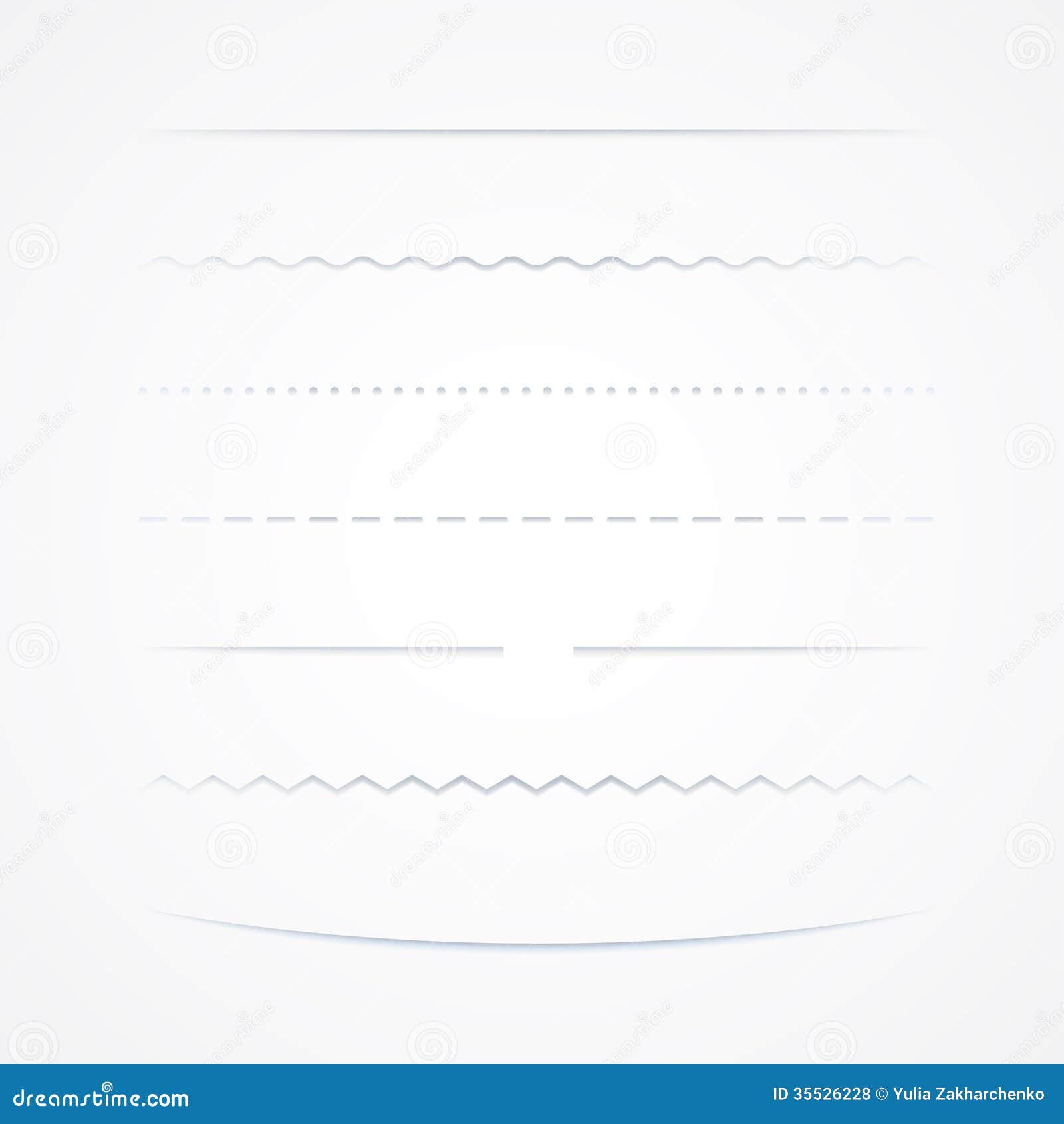 Vector Dividers, Isolated on White Background Stock Vector ...