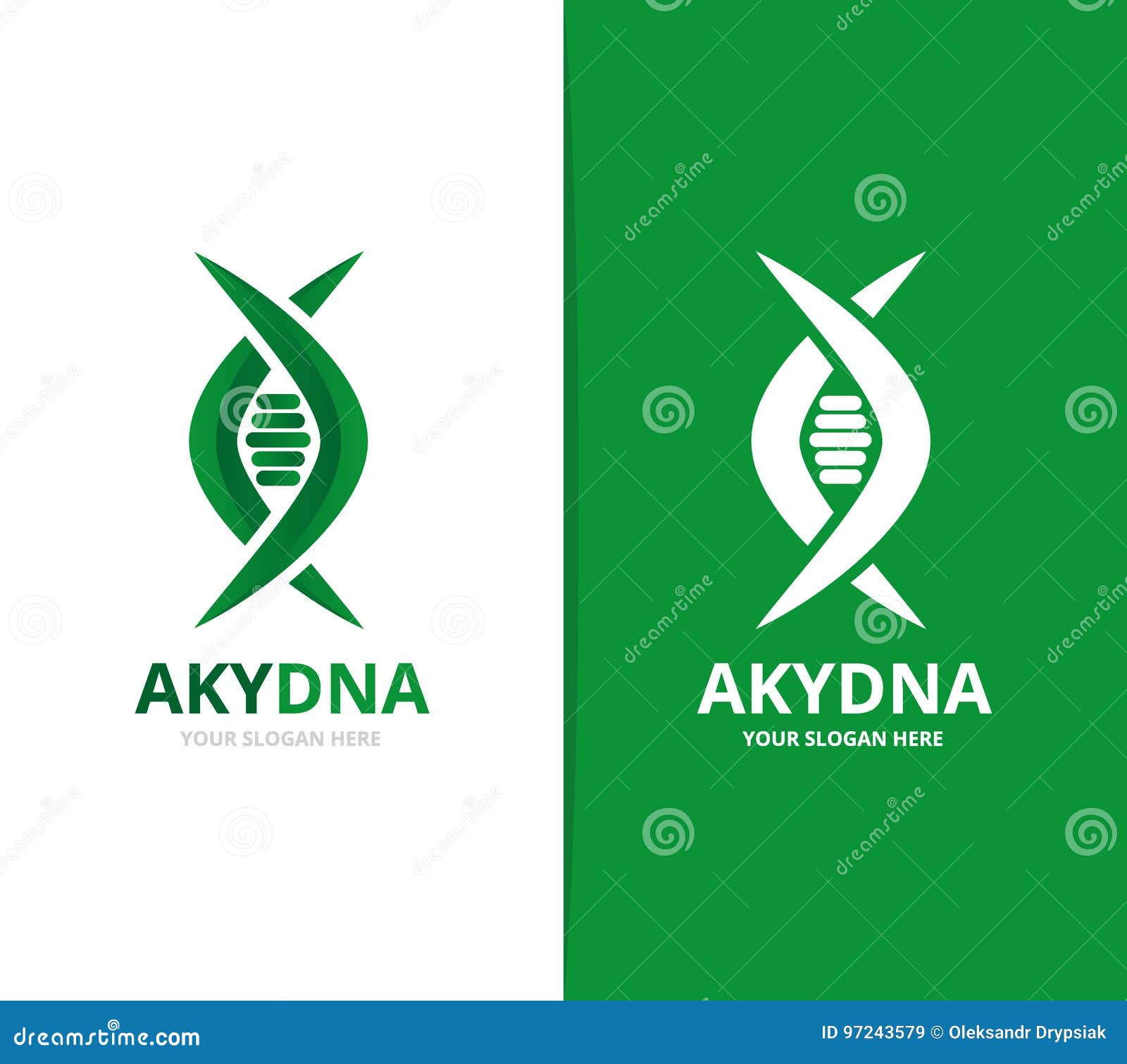 Vector of Dna and Genetic Logo Combination. Science and Helix Symbol or ...