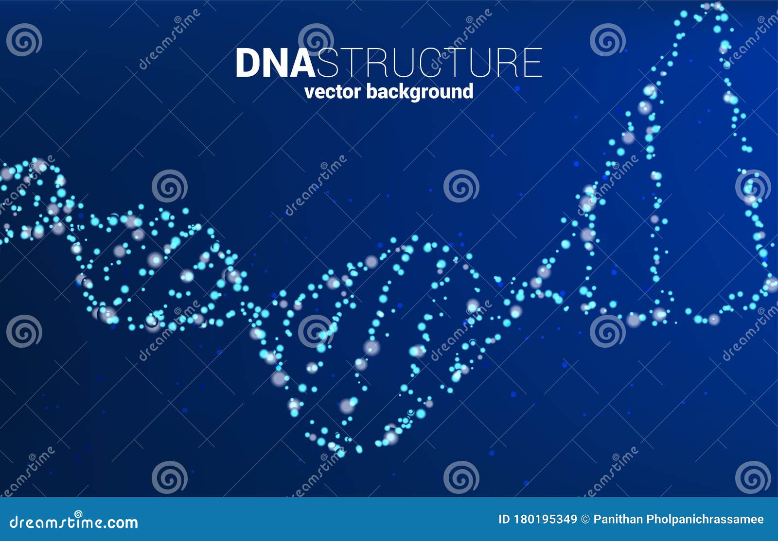 Vector DNA Genetic Structure from Dot Random. Stock Illustration ...
