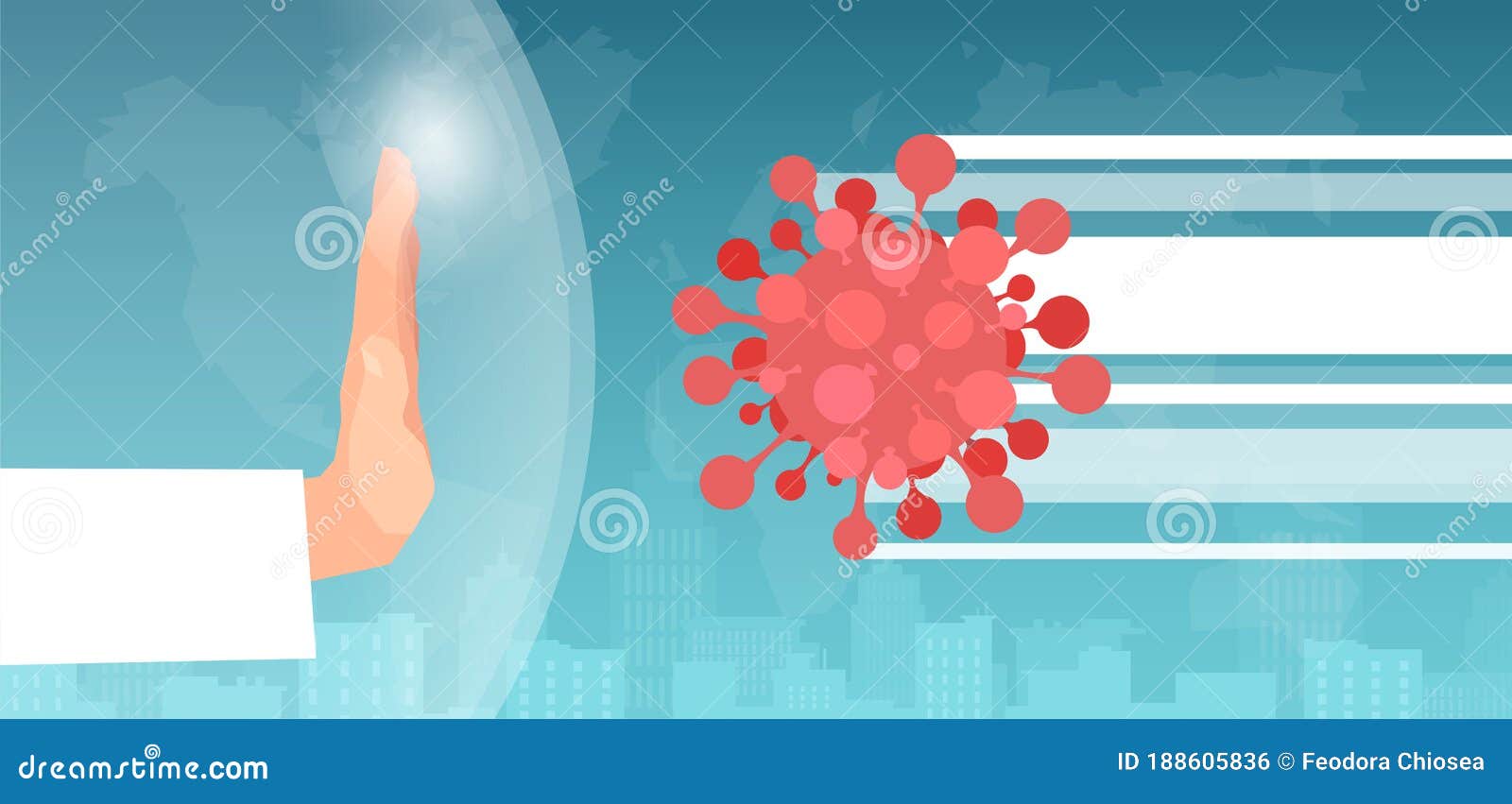 Vector of a Doctor Hand Shielding from Coronavirus Stock Vector ...