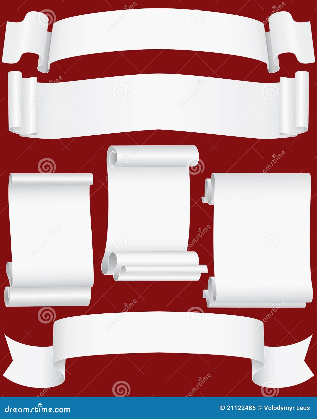 Vector Document Banners En Rollen Vector Illustratie - Illustration of ...