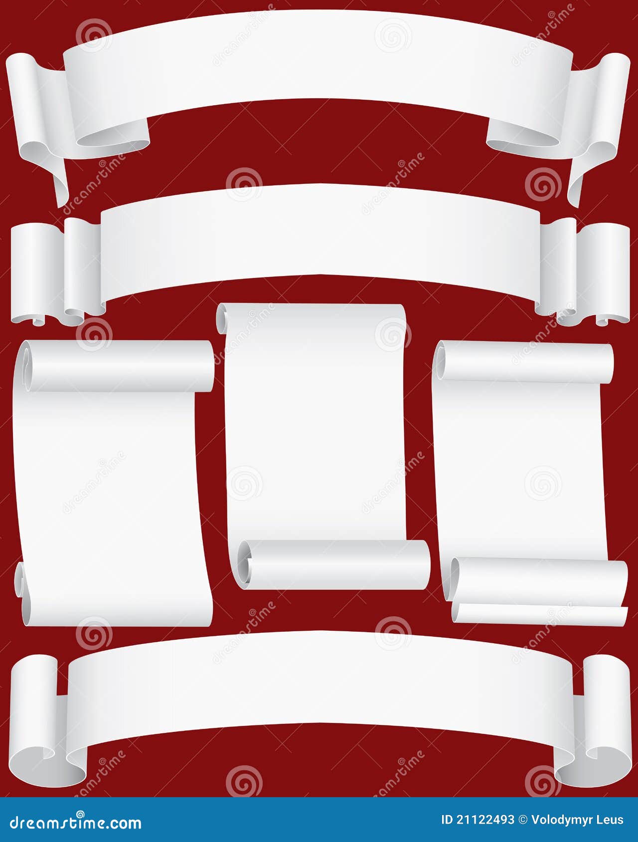 Vector Document Banners En Rollen Vector Illustratie - Illustration of ...