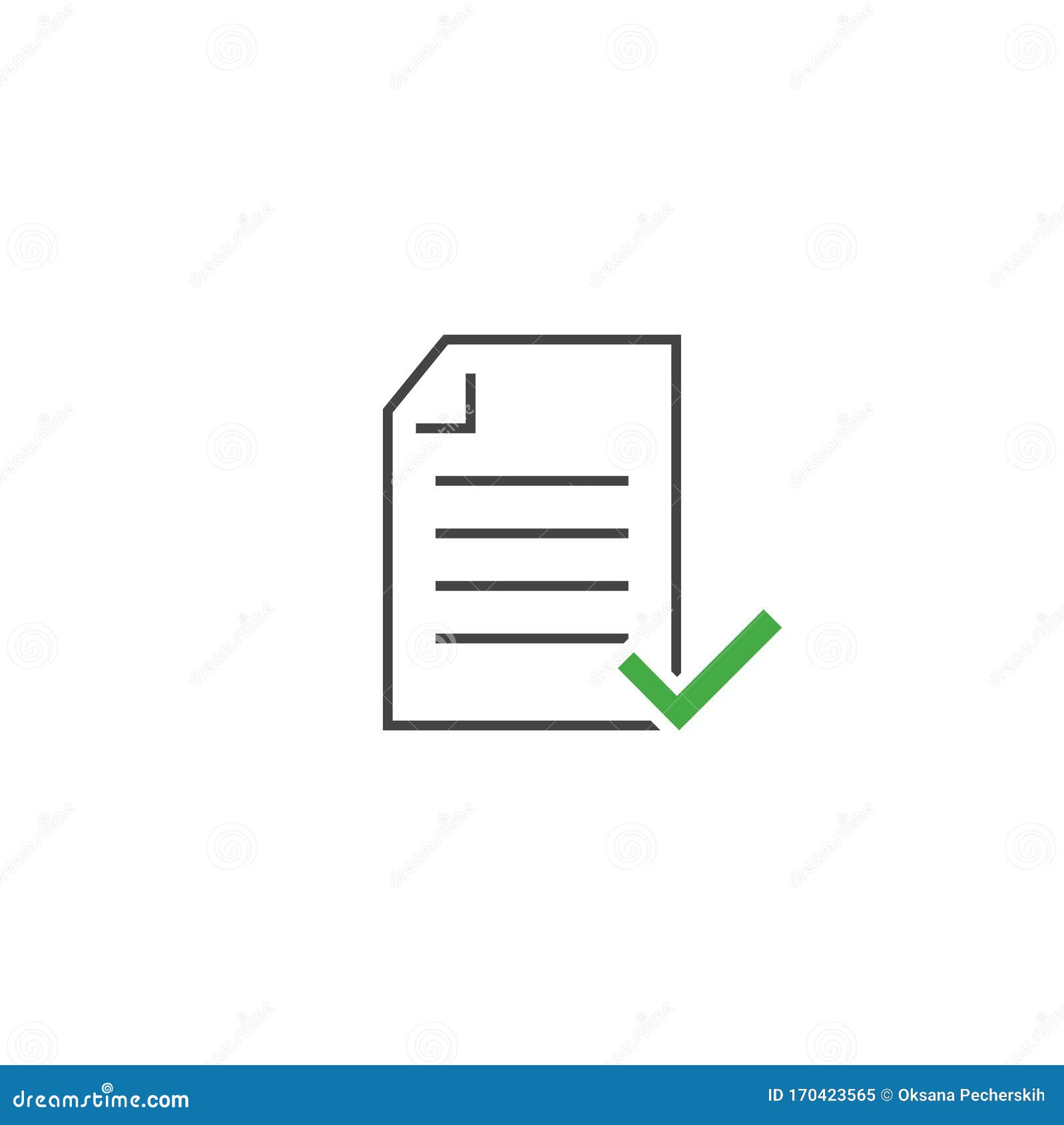 Vector Document with Checkmarks on White Isolated Background.Layers ...