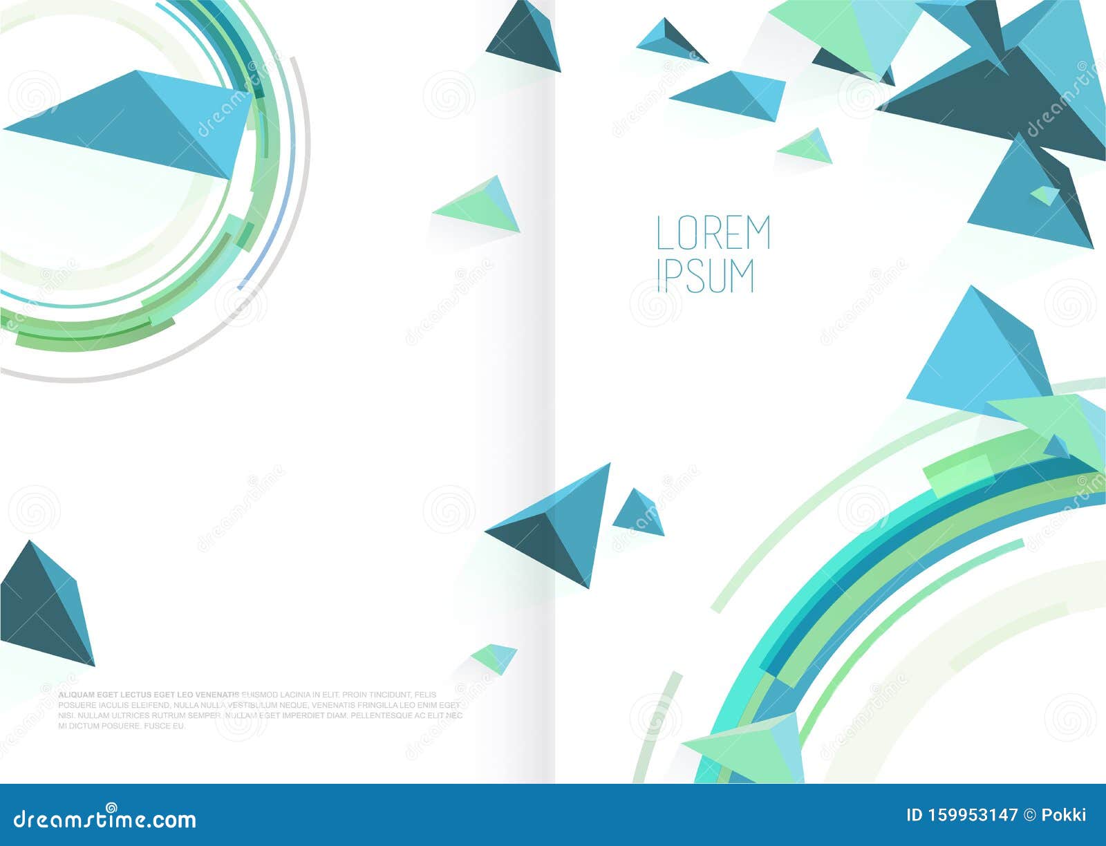 Vector Document Design Template with Abstract Polygonal Objects Stock ...