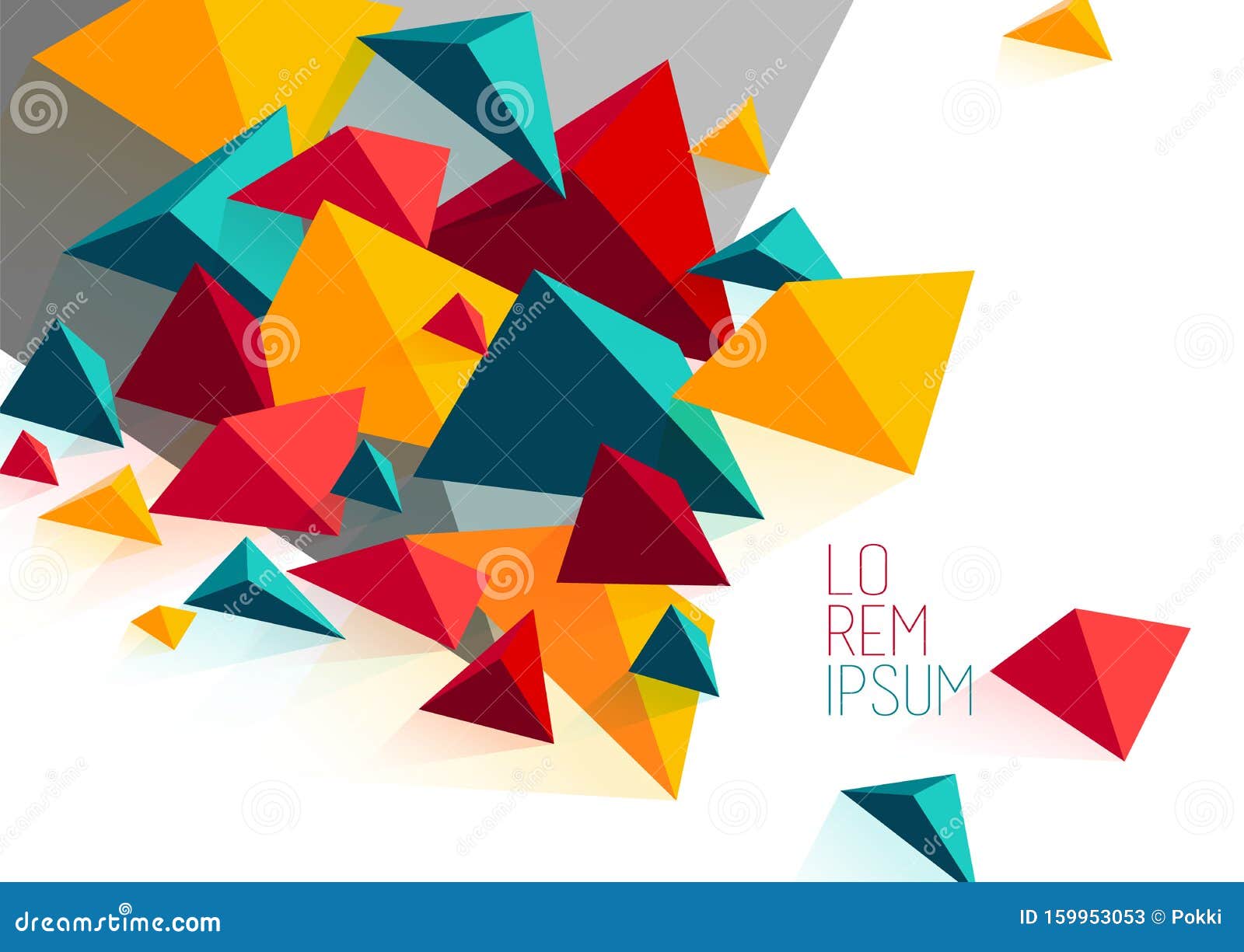 Vector Document Design Template with Abstract Polygonal Objects Stock ...