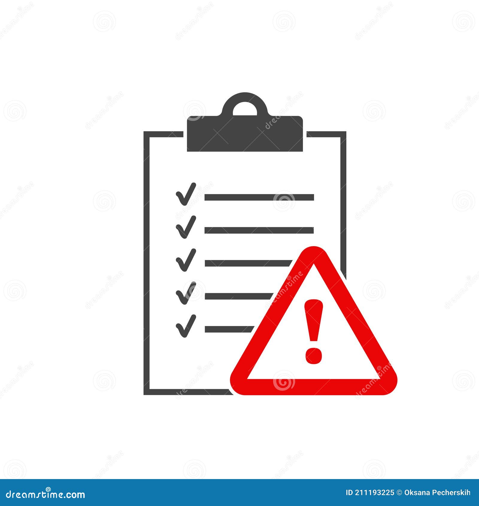 Vector Document Error Icon on White Isolated Background Stock Vector ...