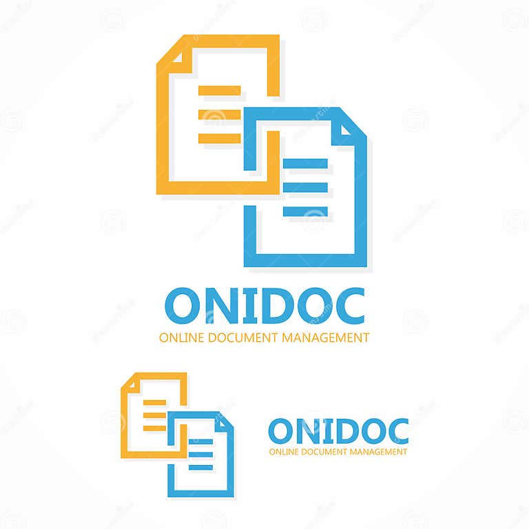 Vector Document File Logo or Icon Stock Vector - Illustration of ...