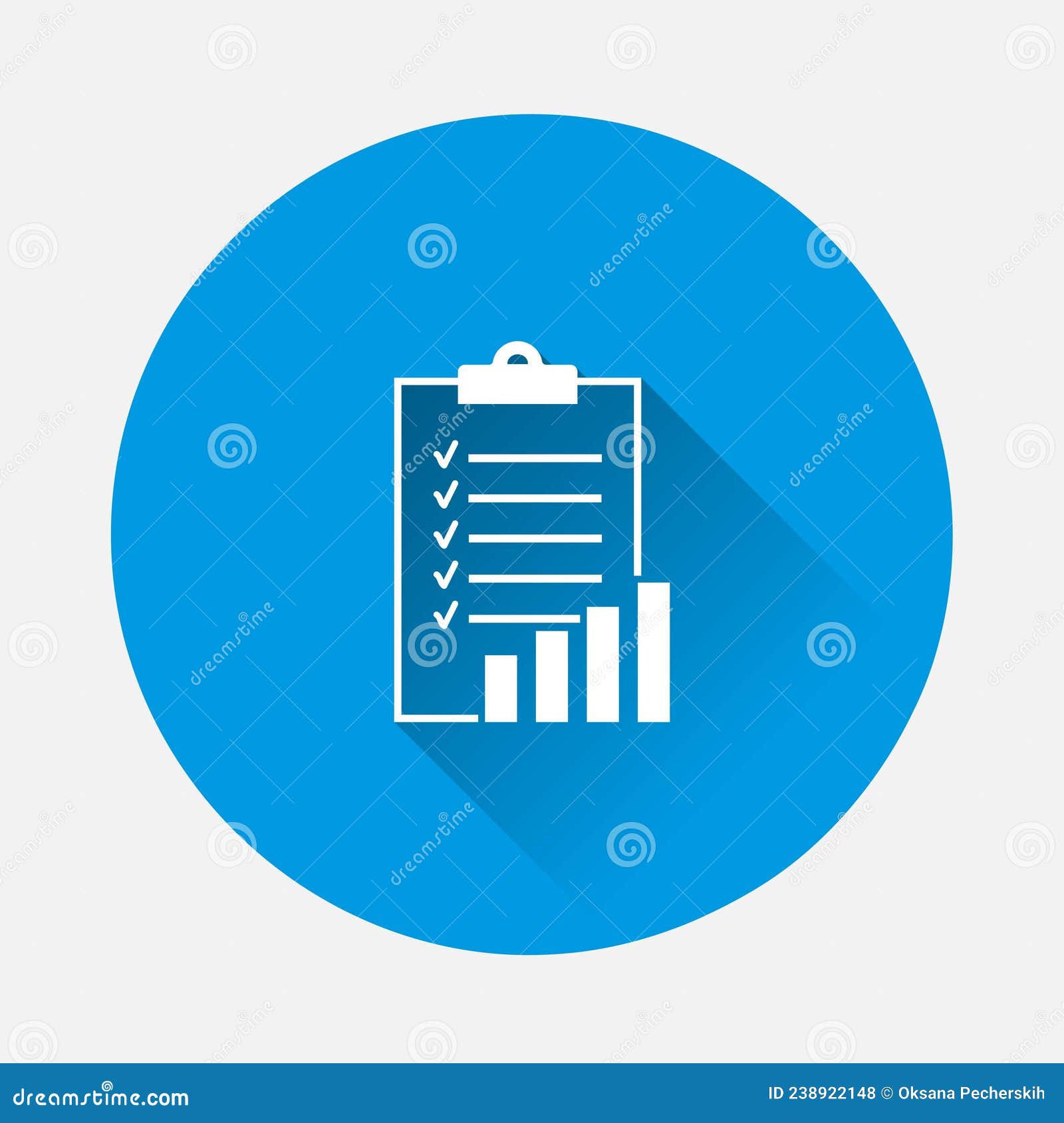Vector Document with Graph Icon. Document Verification Symbol Icon on ...