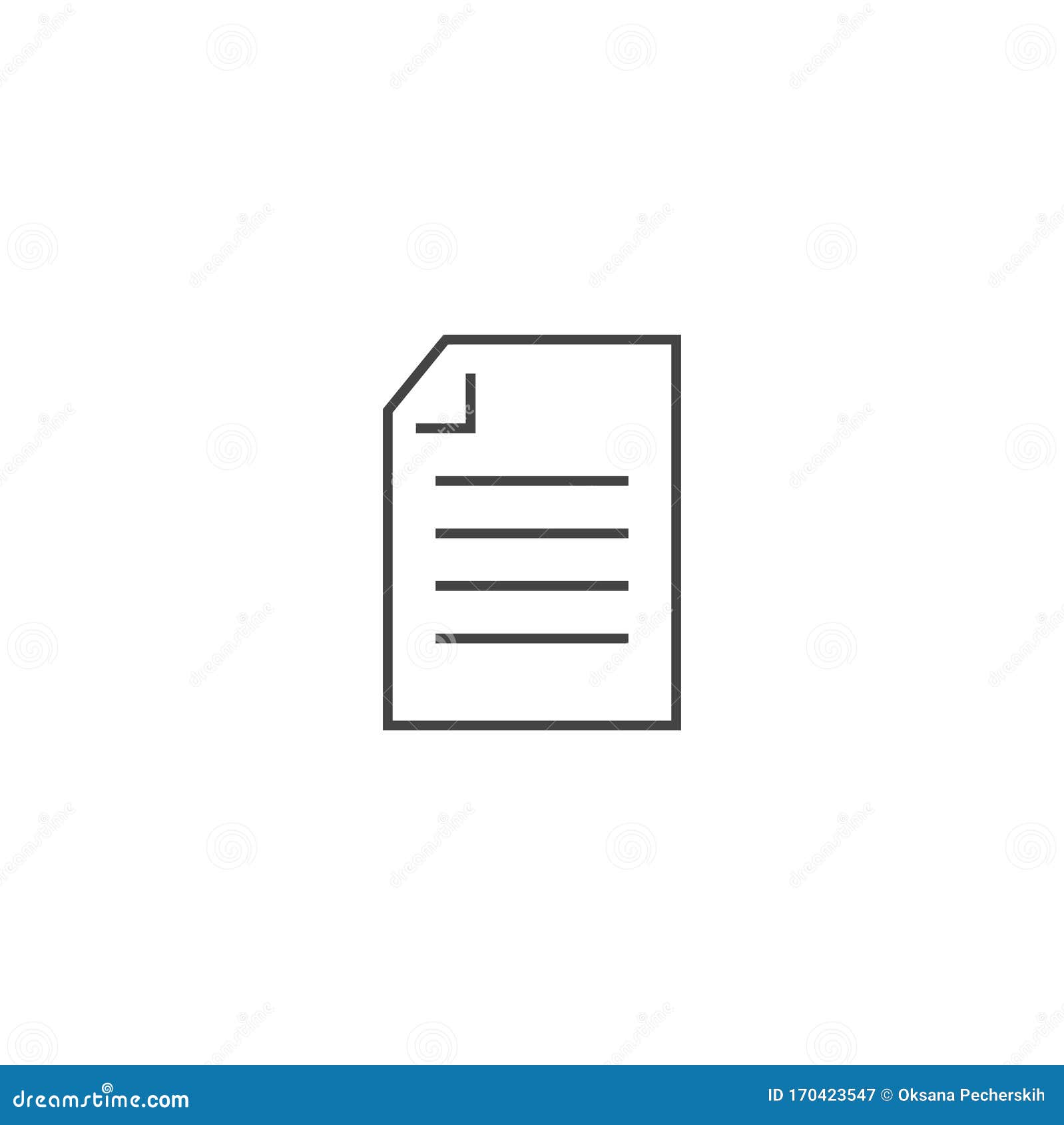 Vector Document Icon. Document Verification Symbol on White Isolated ...