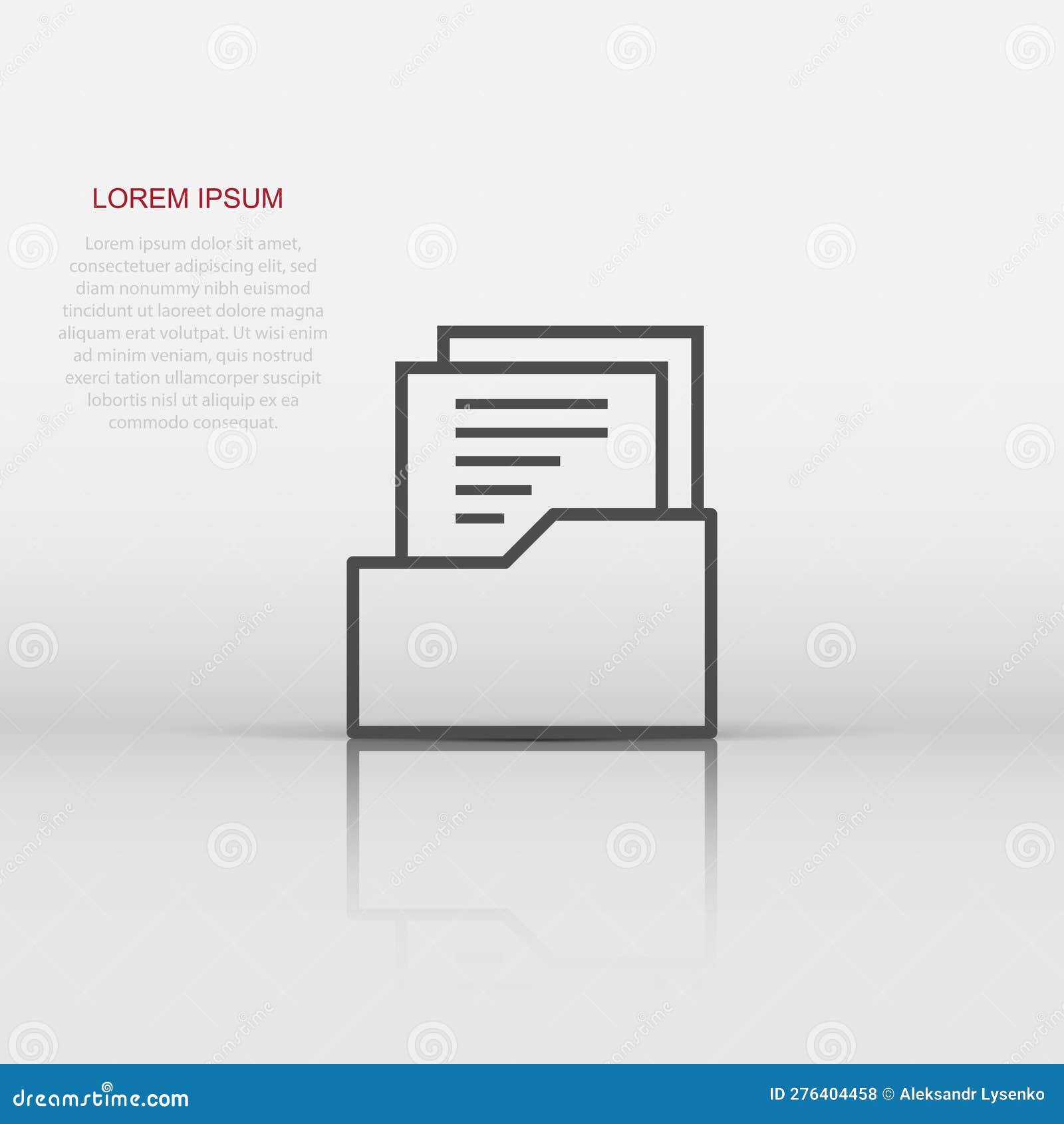 Vector Document Icon in Flat Style. Archive Data File Sign Illustration ...