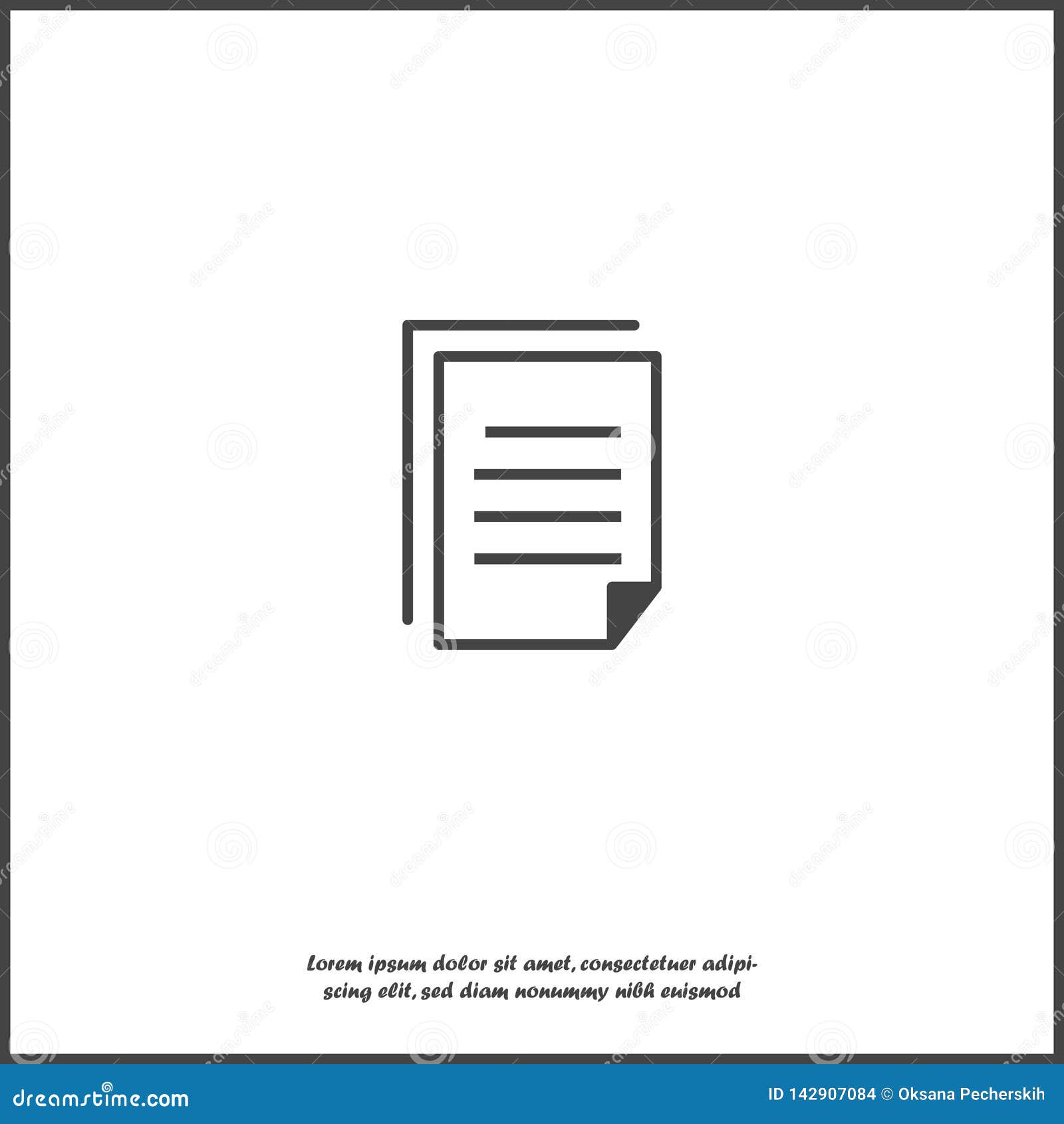 Vector Document Icon. Document Verification Symbol on White Isolated ...