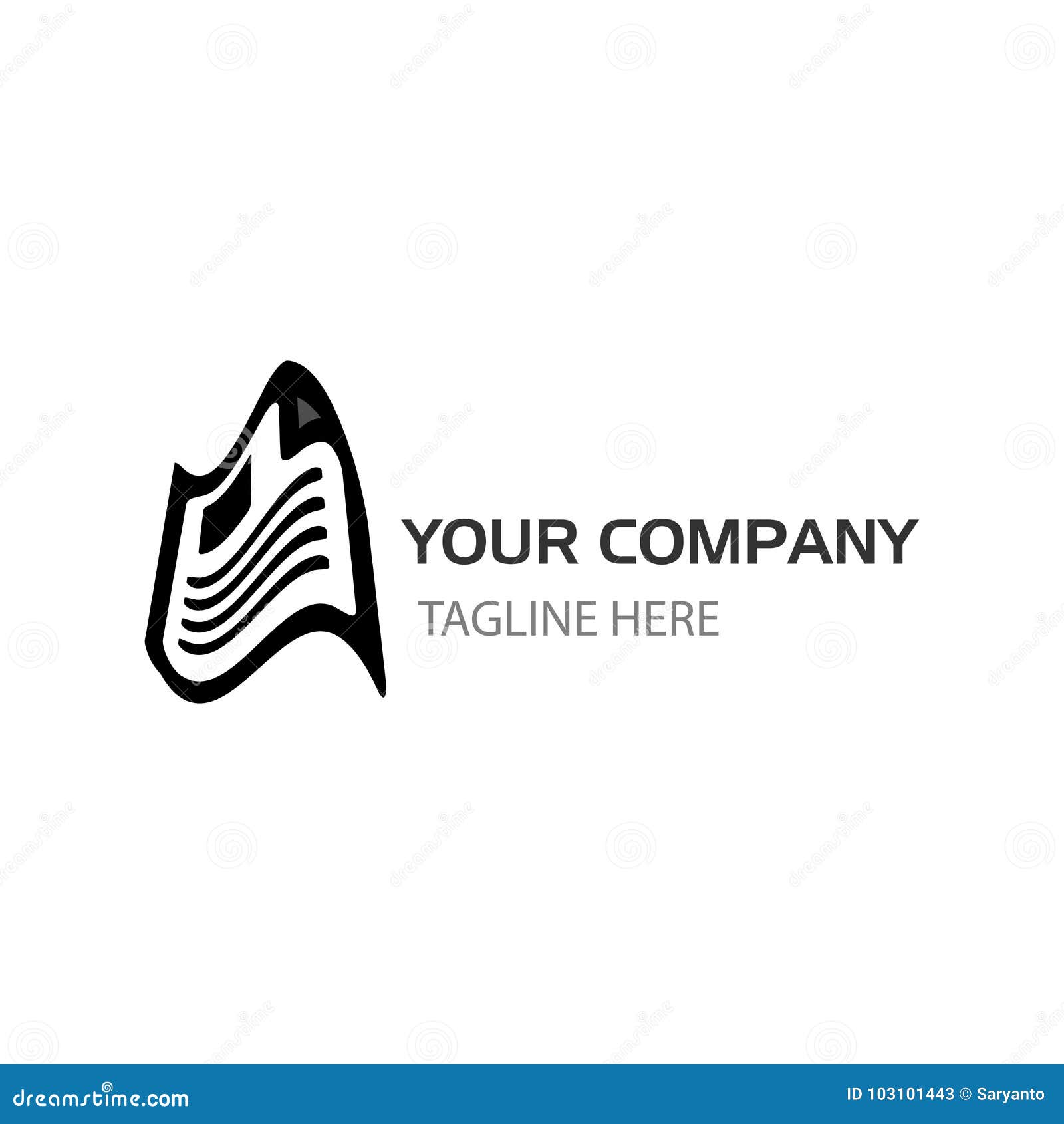 Vector Document Logo, Flat Style on White Background Stock Vector ...