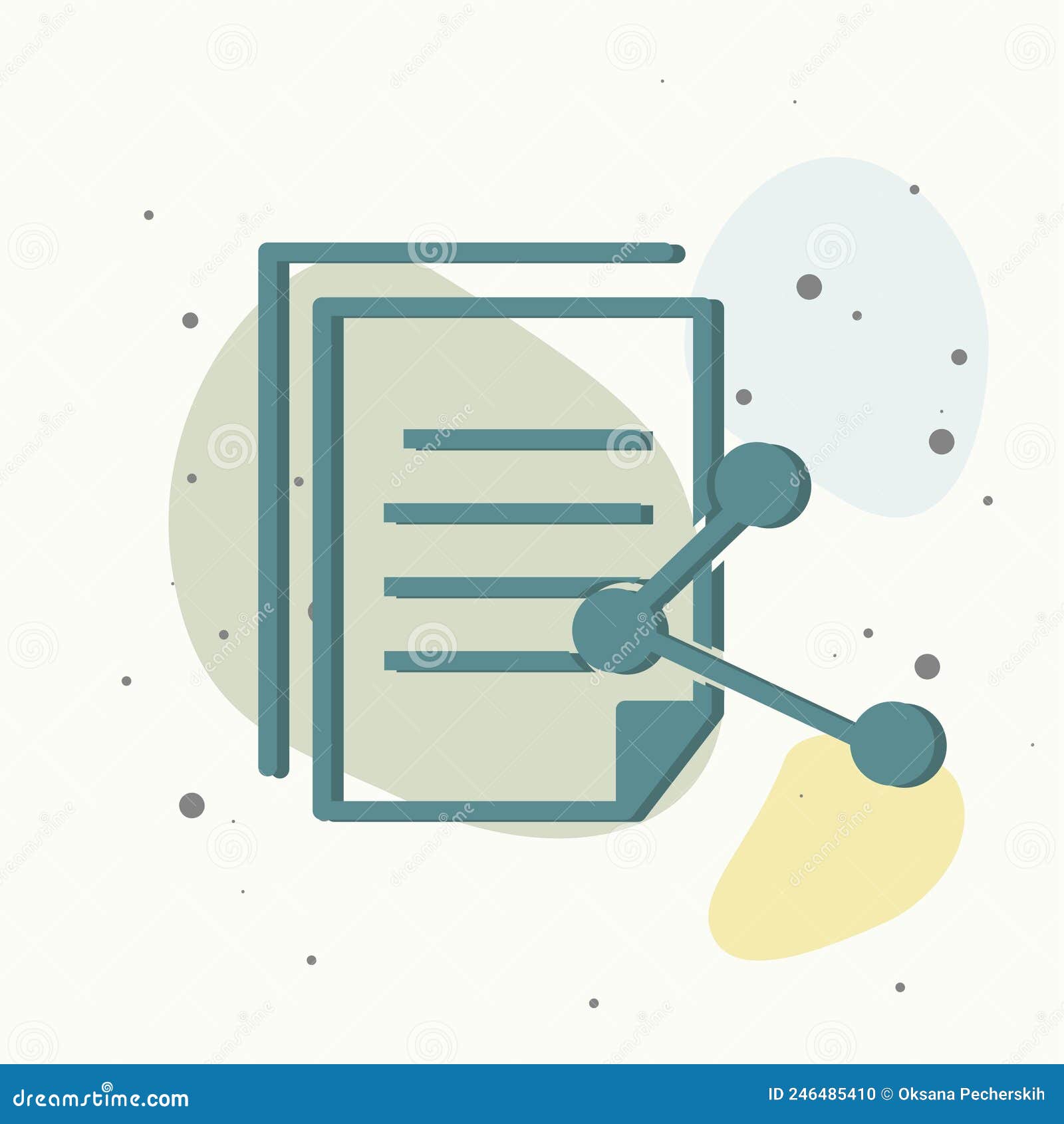 Vector Document Transfer Icon on Multicolored Background Stock Vector ...