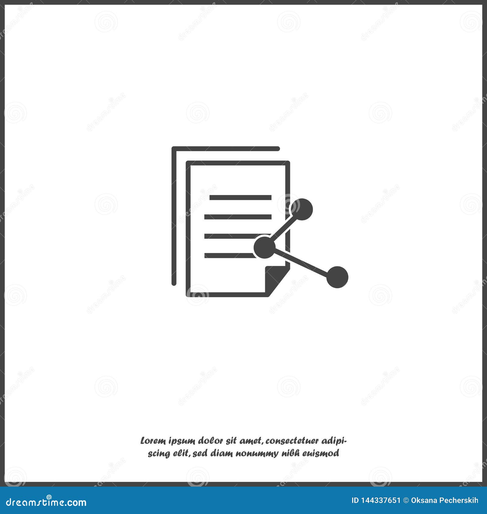 Vector Document Transfer Icon on White Isolated Background. Layers ...