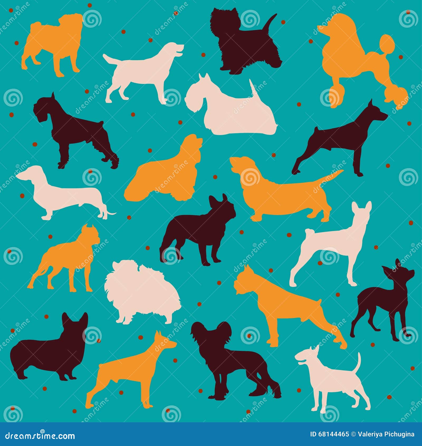 Vector dog breeds stock vector. Illustration of canine - 68144465