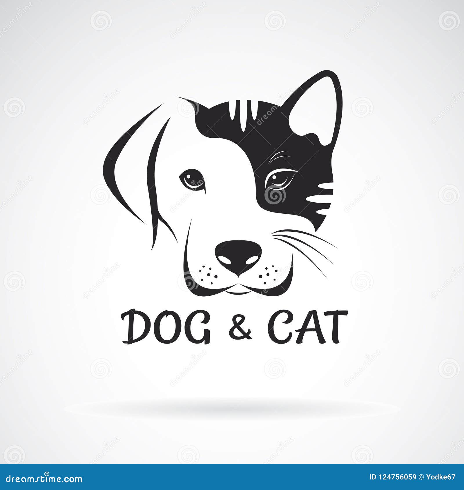 Vector of Dog and Cat Face Design on a White Background. Pet Stock ... Vector of Dog and Cat Face Design on a White Background. Pet Stock ...