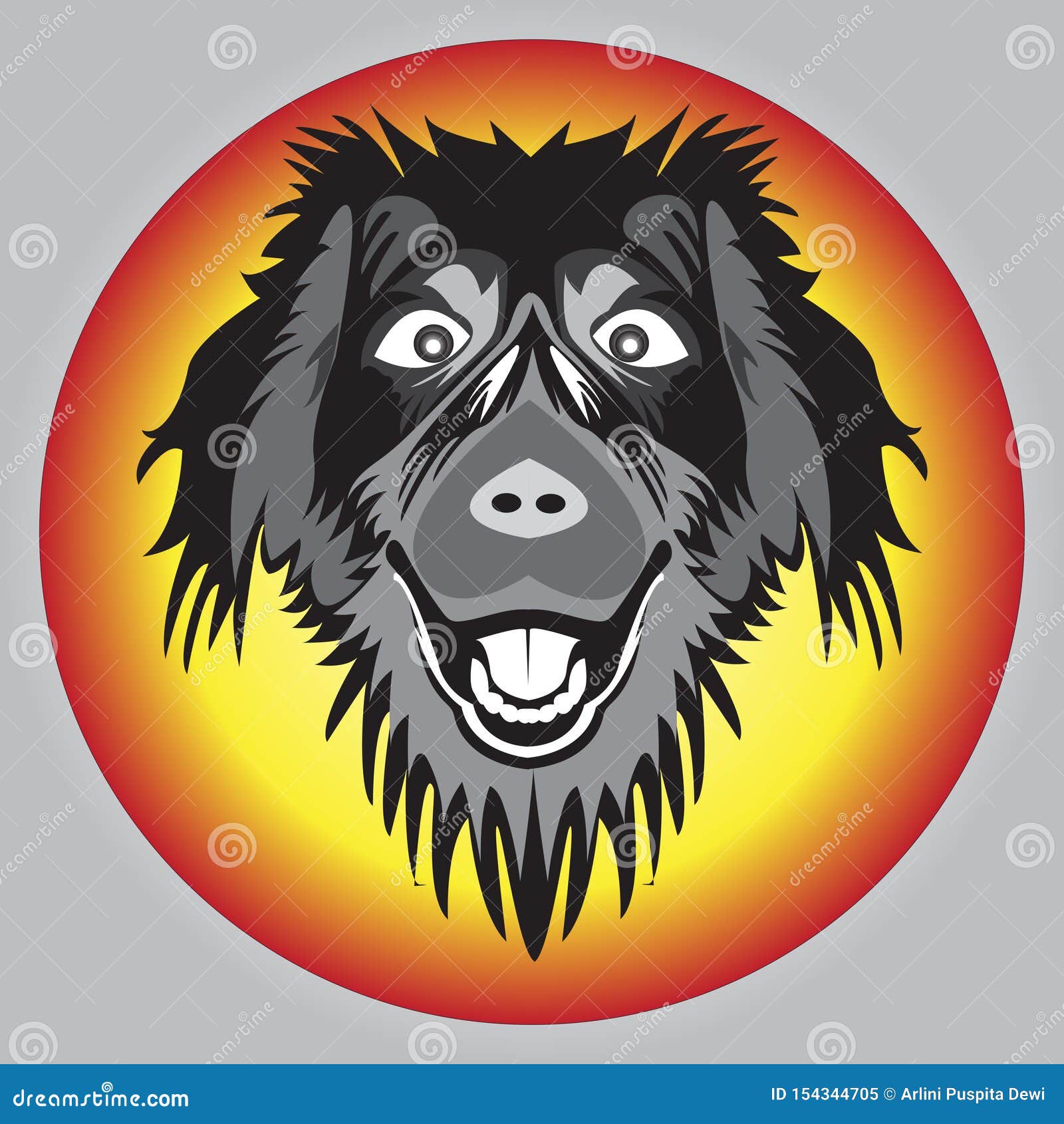 Vector of Dog Face Design on a White Background. Animal Stock ...