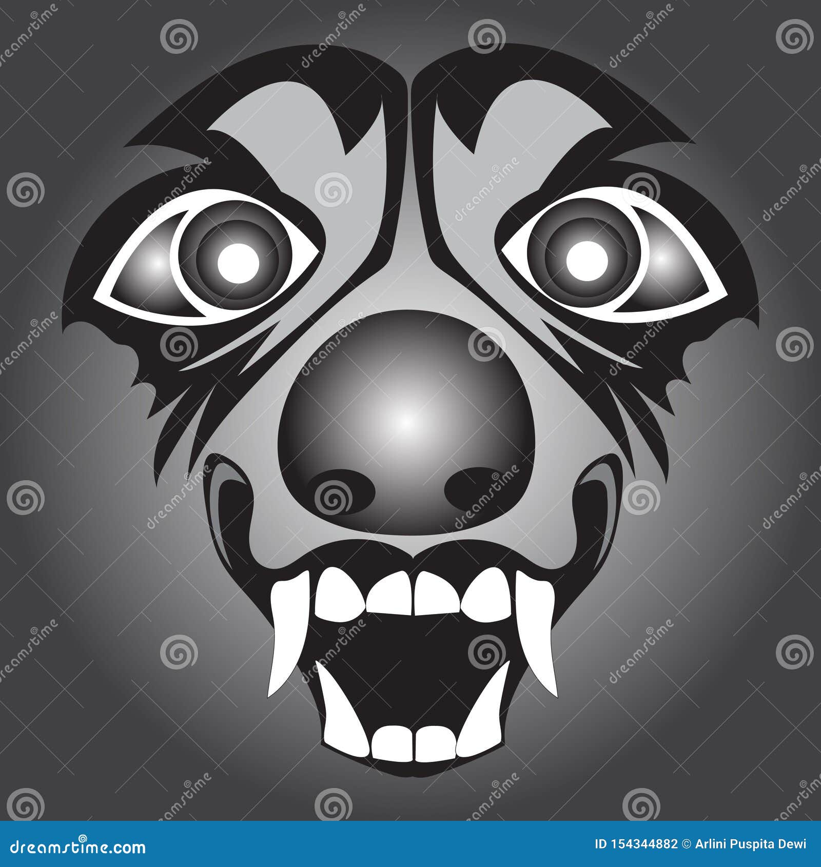 Vector of Dog Face Design on a White Background. Animal Stock ...