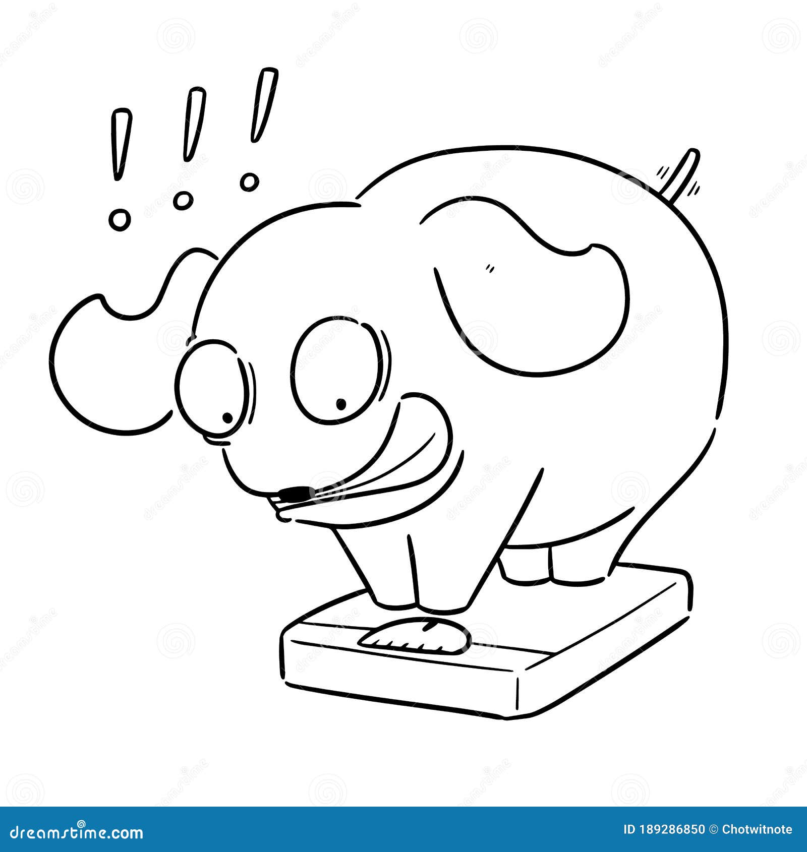 Vector of Dog on Weighing Machine Stock Vector - Illustration of metal ...