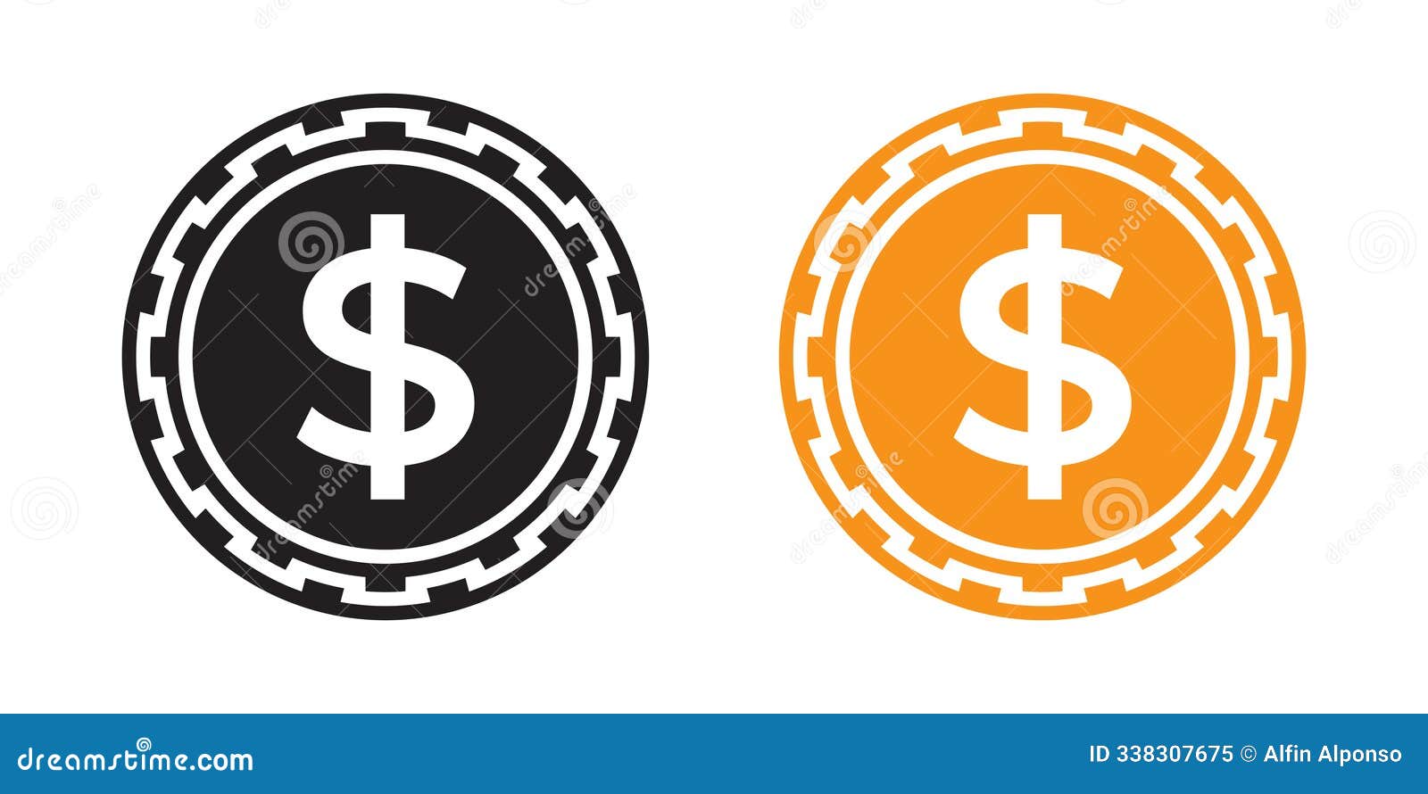 Vector Dollar Icons Flat Design Stock Vector - Illustration of money ...