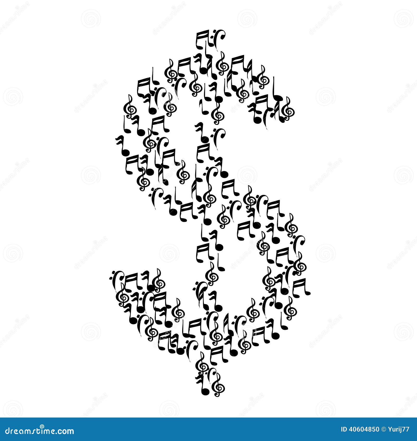 Vector dollar notes stock vector. Image of elegant, musical - 40604850