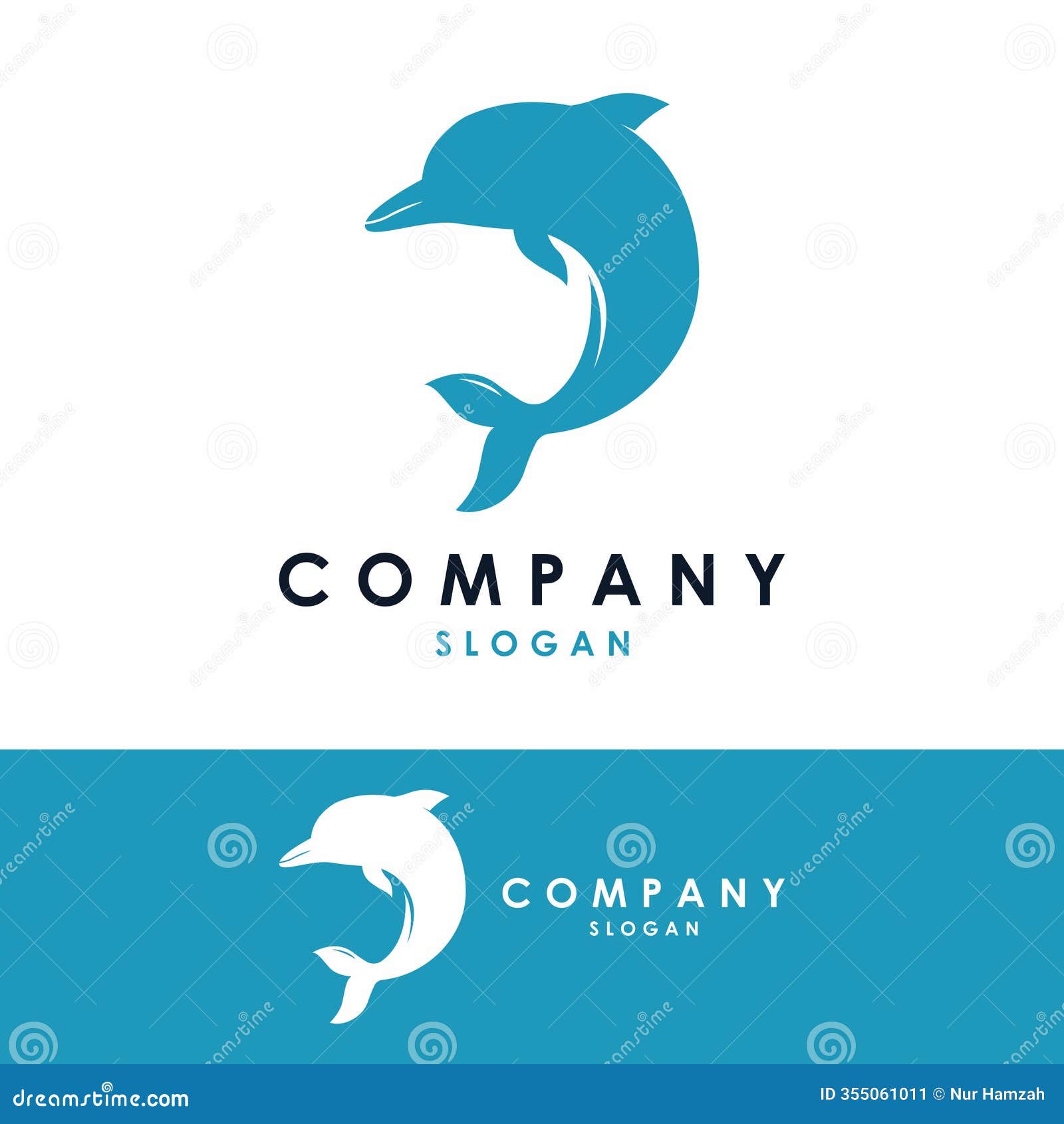 Vector Dolphin Logo Creative Design Stock Illustration - Illustration ...