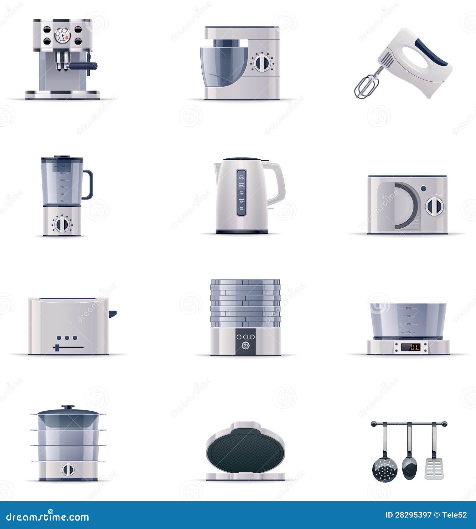 Vector Domestic Appliances Set. Part 2 Stock Vector - Illustration of ...