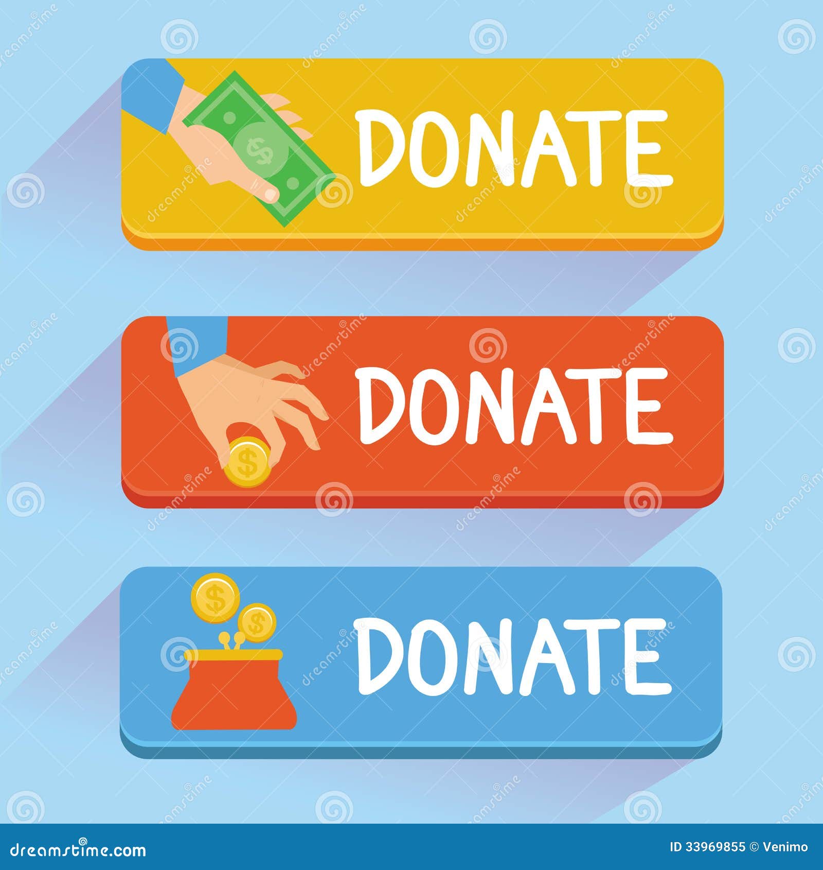 Vector Donate Concept - Hand and Money Stock Vector - Illustration of ...