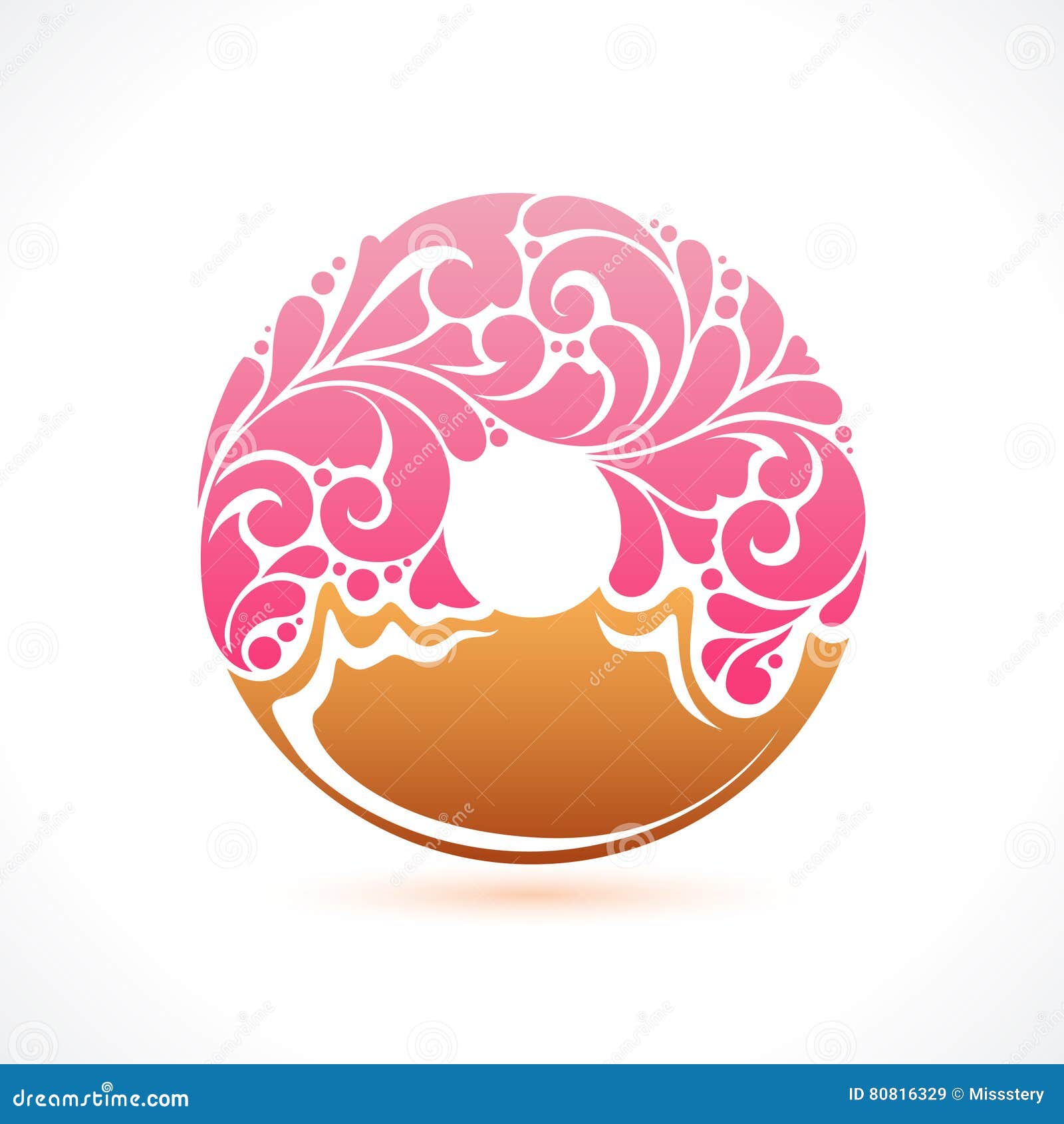Donut Icon. Kawai And Cute Food Illustration. For Your Web Site Design ...