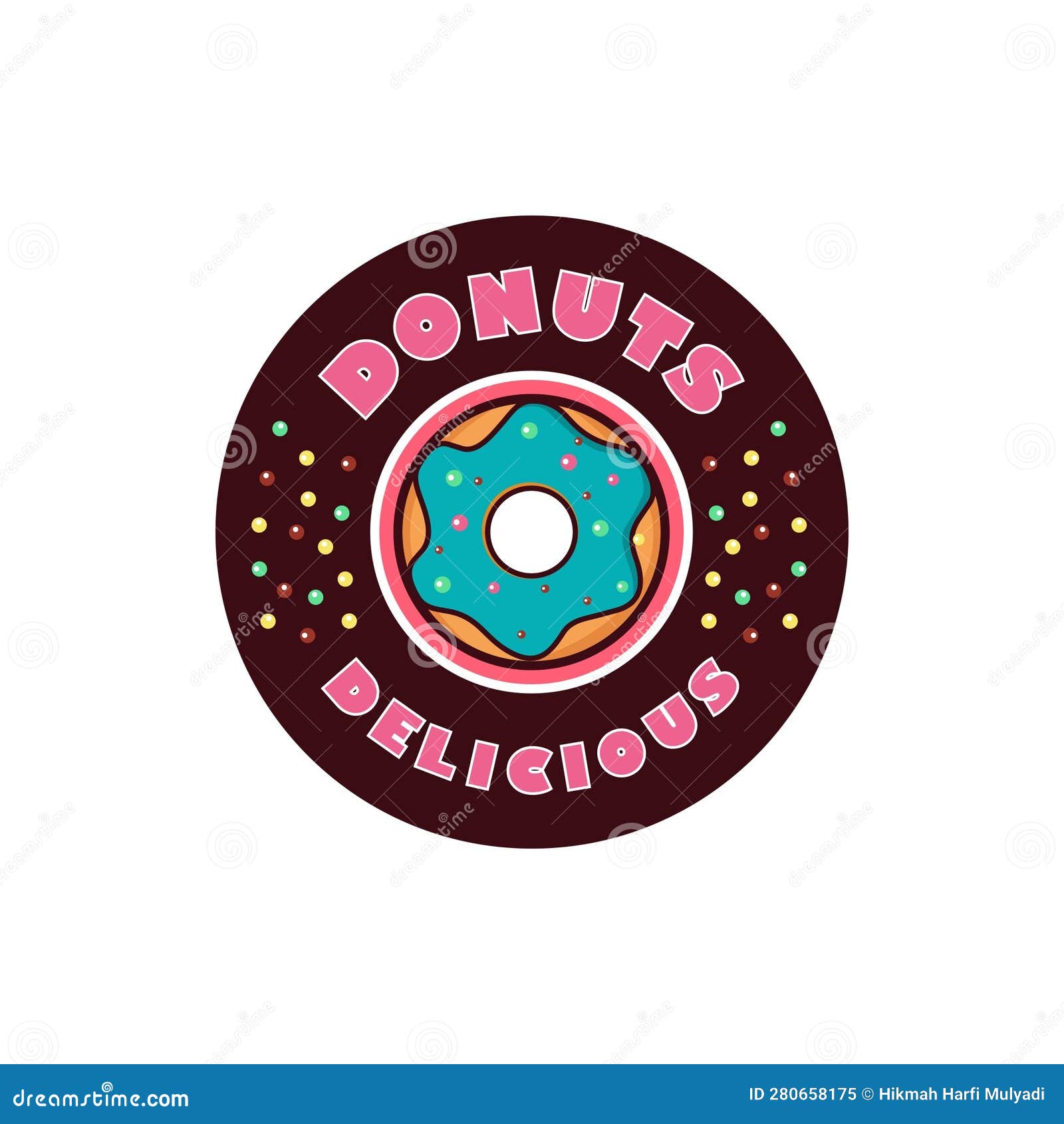 Vector Donuts Logo Template White Background Stock Vector ...