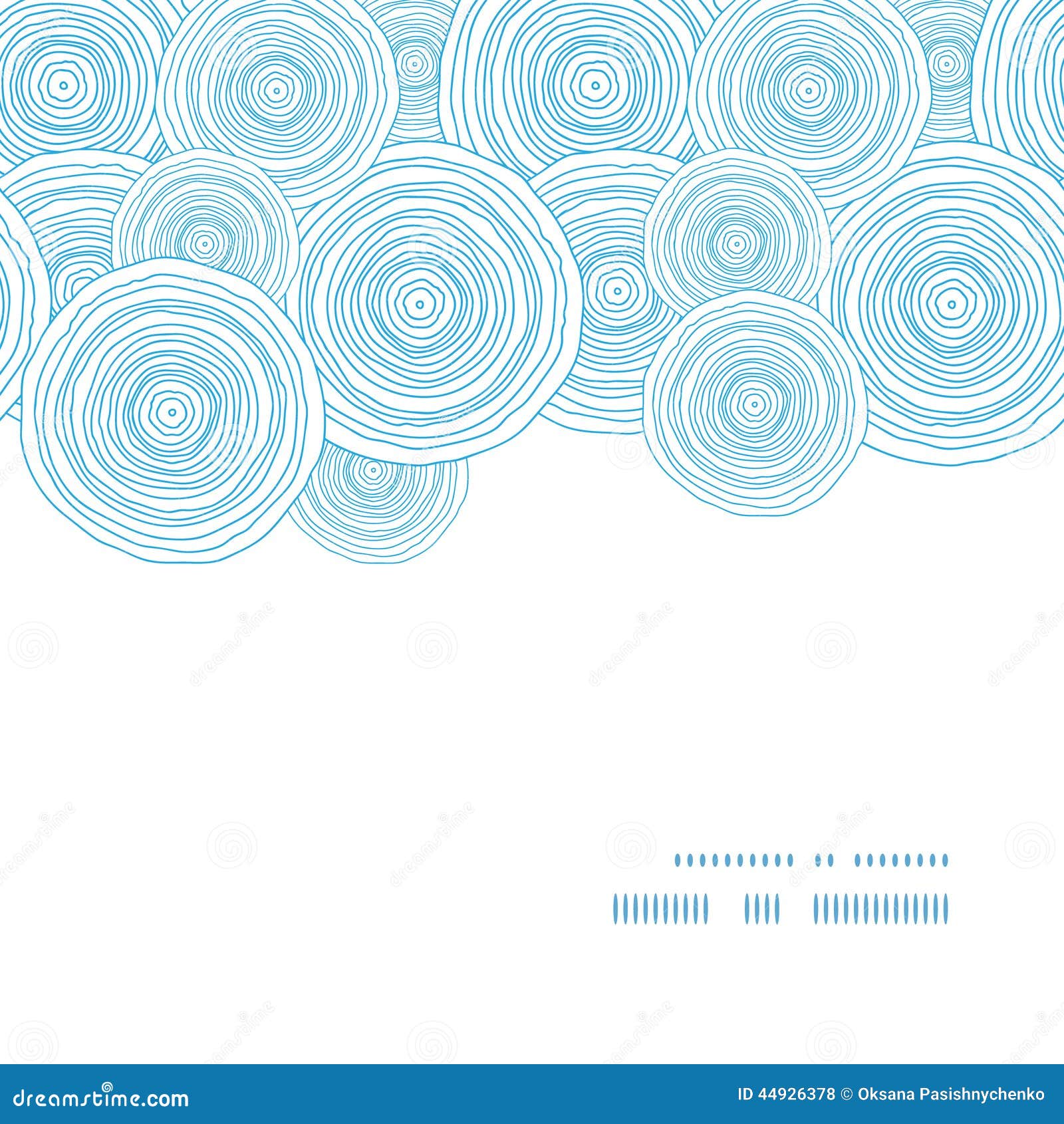 Vector Doodle Circle Water Texture Horizontal Stock Vector ...
