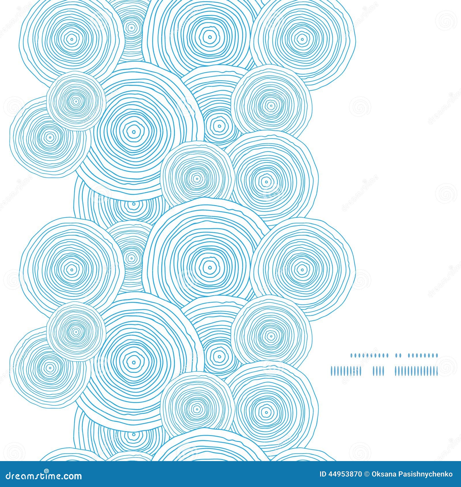 Vector Doodle Circle Water Texture Vertical Frame Stock Vector ...