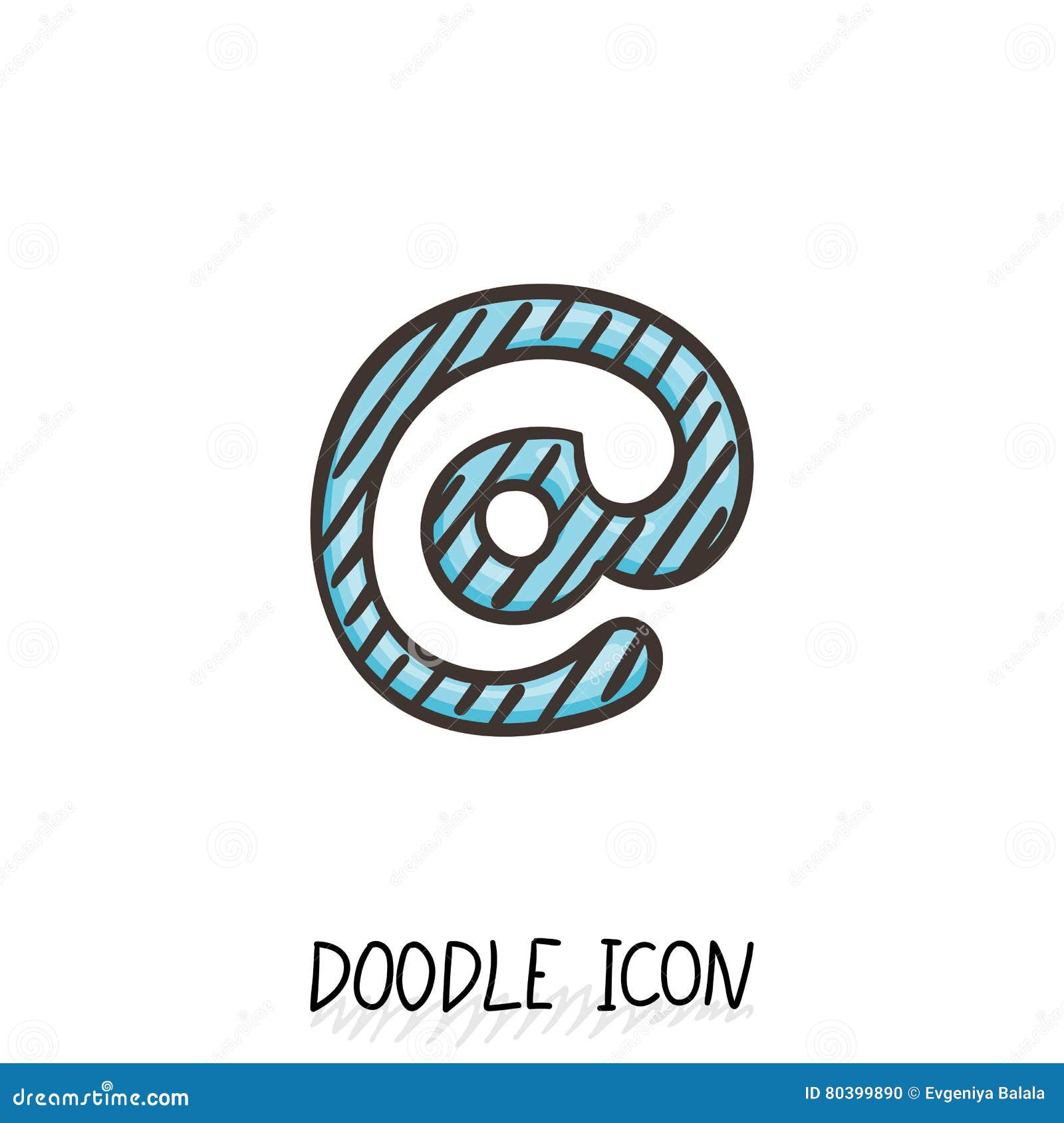 Vector Doodle E-Mail Symbol. Hand Drawn Design Element Stock Vector ...