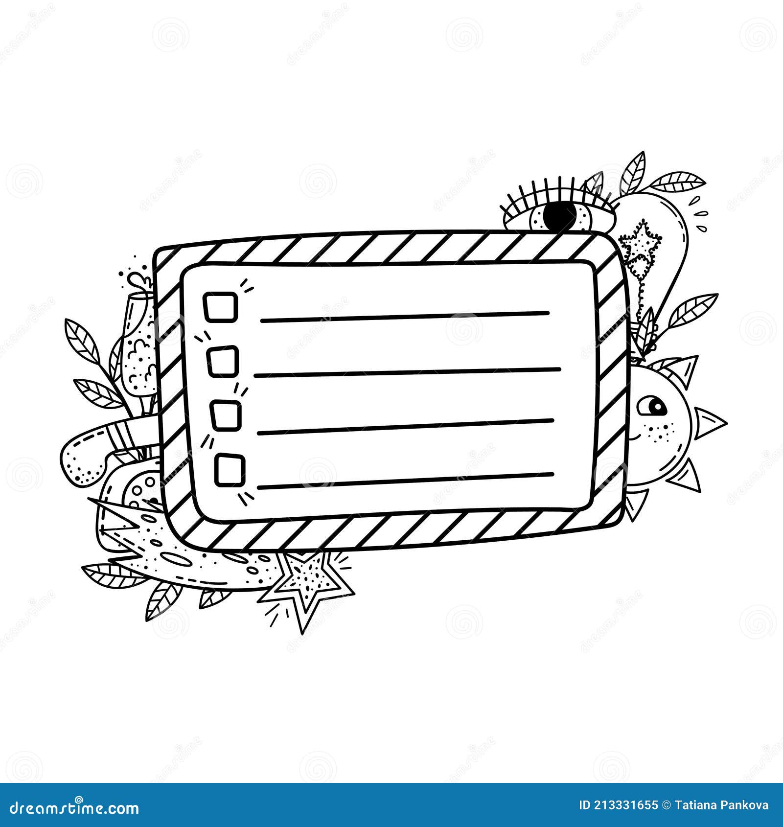Vector Doodle Frame for Design. Creative Doodle Illustrations Stock ...