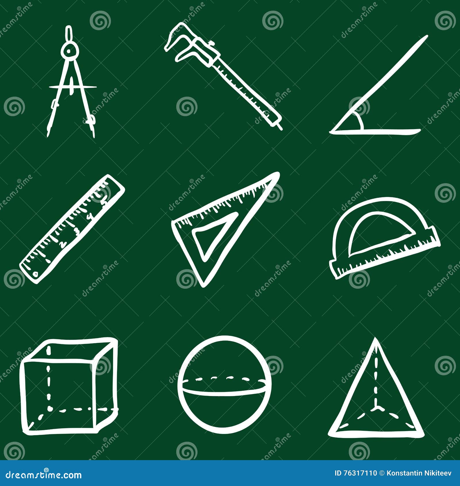 Vector Doodle Geometry Icons Set Stock Vector - Illustration of icon ...