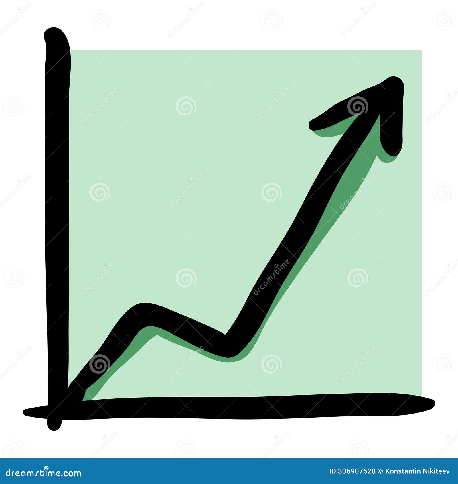 Vector Doodle Graph Icon stock vector. Illustration of doodle - 306907520