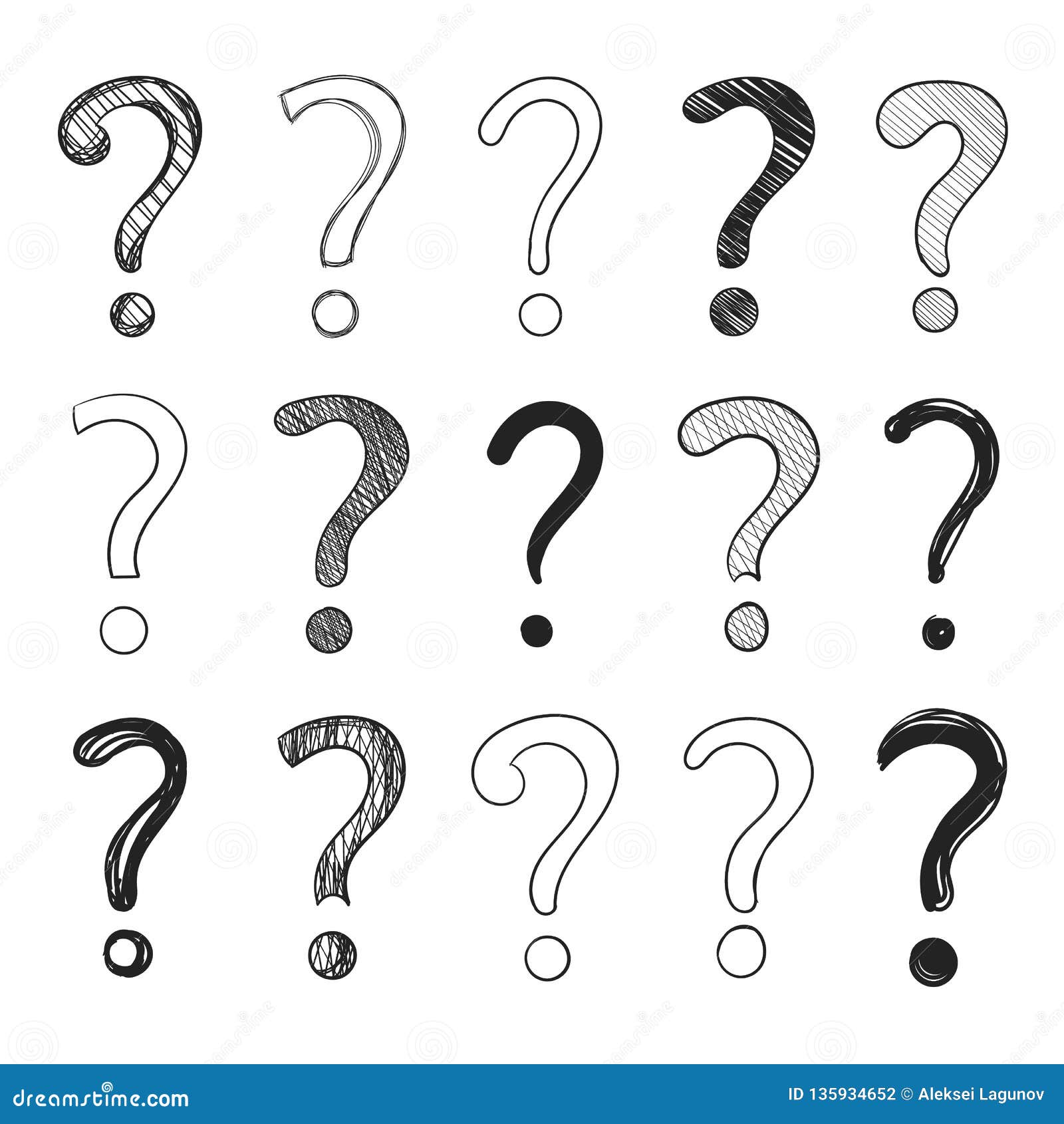 Vector Doodle Hand Drawn Question Marks Set Isolated Black Drawings ... Vector Doodle Hand Drawn Question Marks Set Isolated Black Drawings ...