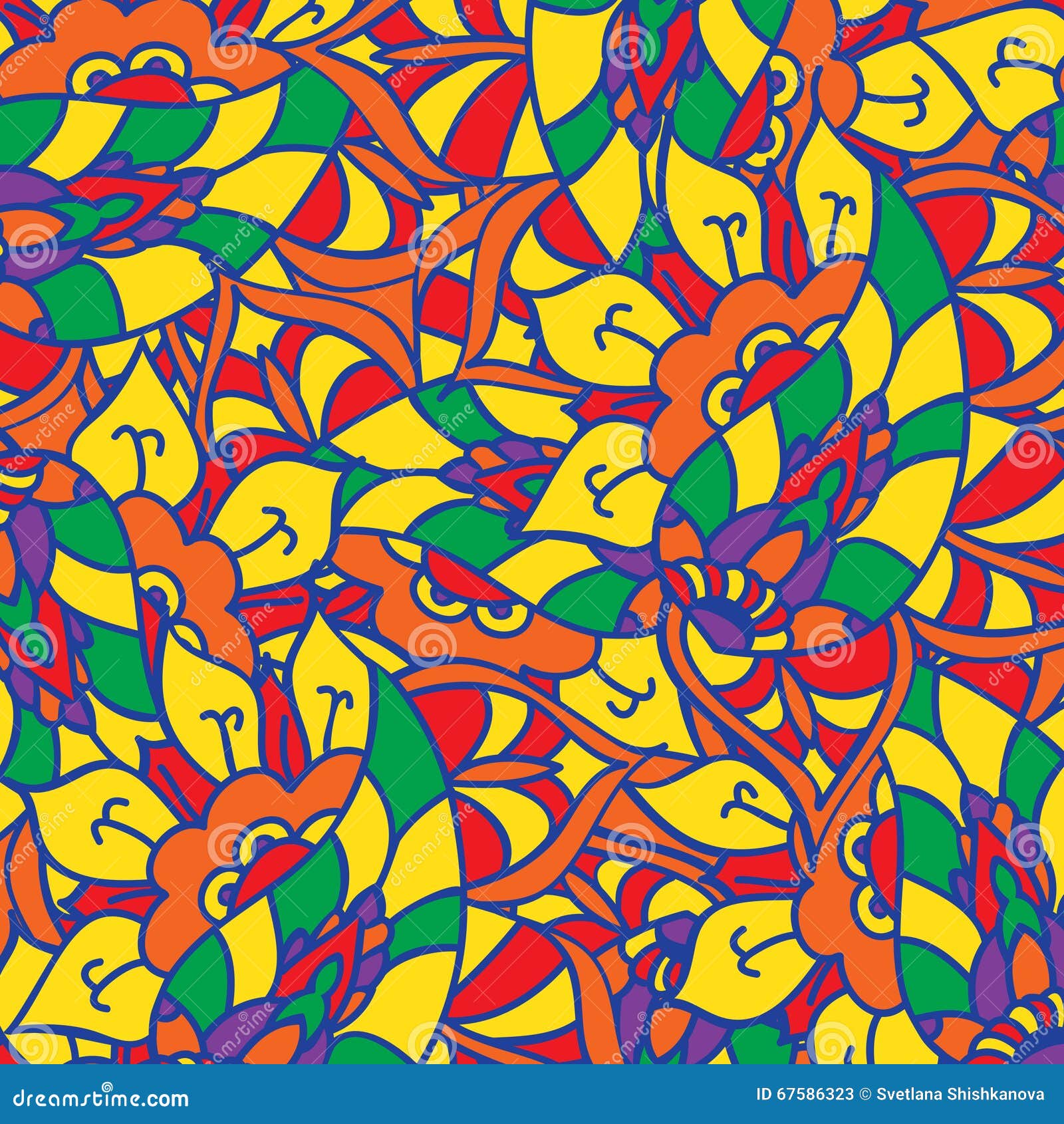 Vector Doodle Hand Drawn Seamless Pattern. Endless Texture. Stock ...