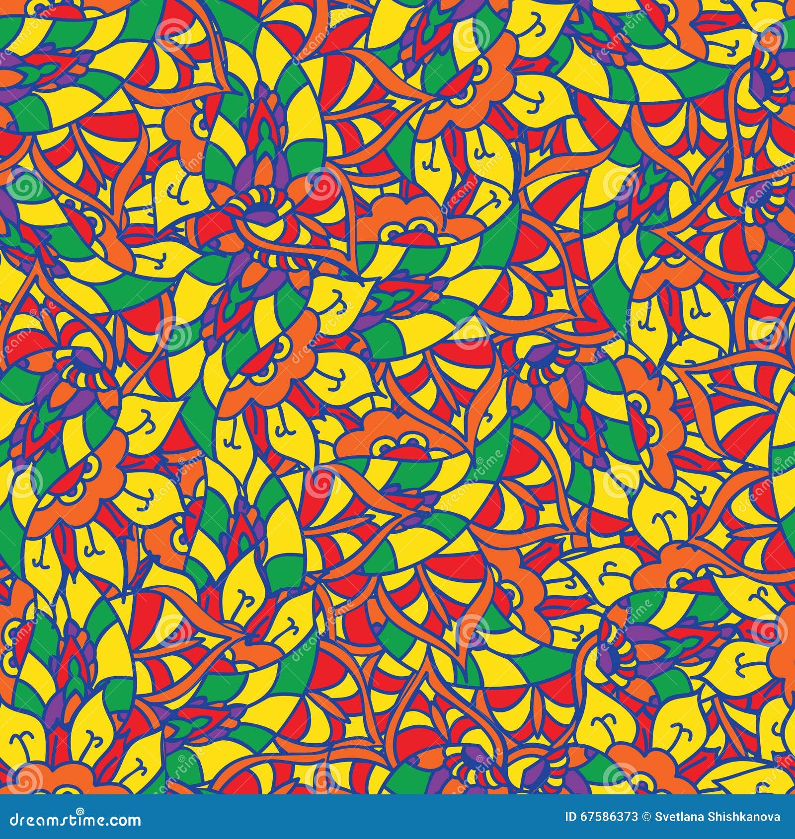 Vector Doodle Hand Drawn Seamless Pattern. Endless Texture. Stock ...