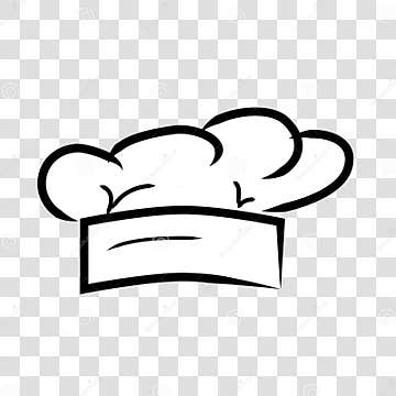 Simple Vector Doodle Icon Style, Chef Hat at Transparent Effect ...