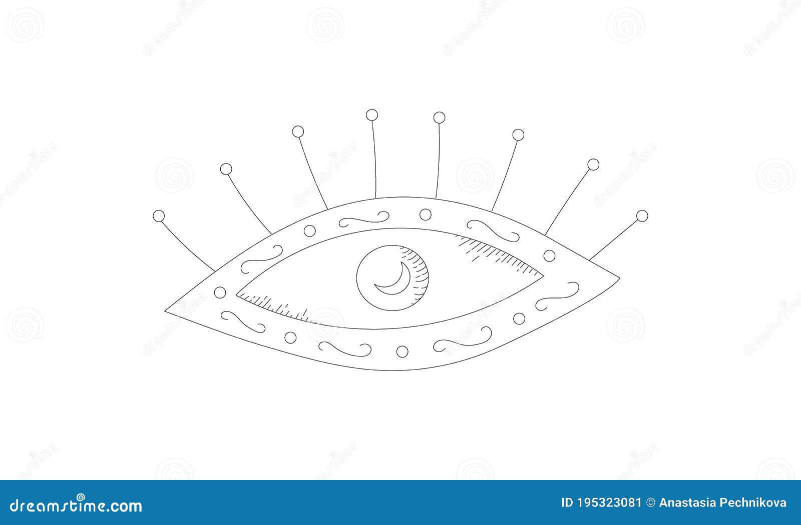 Vector doodle magic eye. stock vector. Illustration of blackandwhite ...